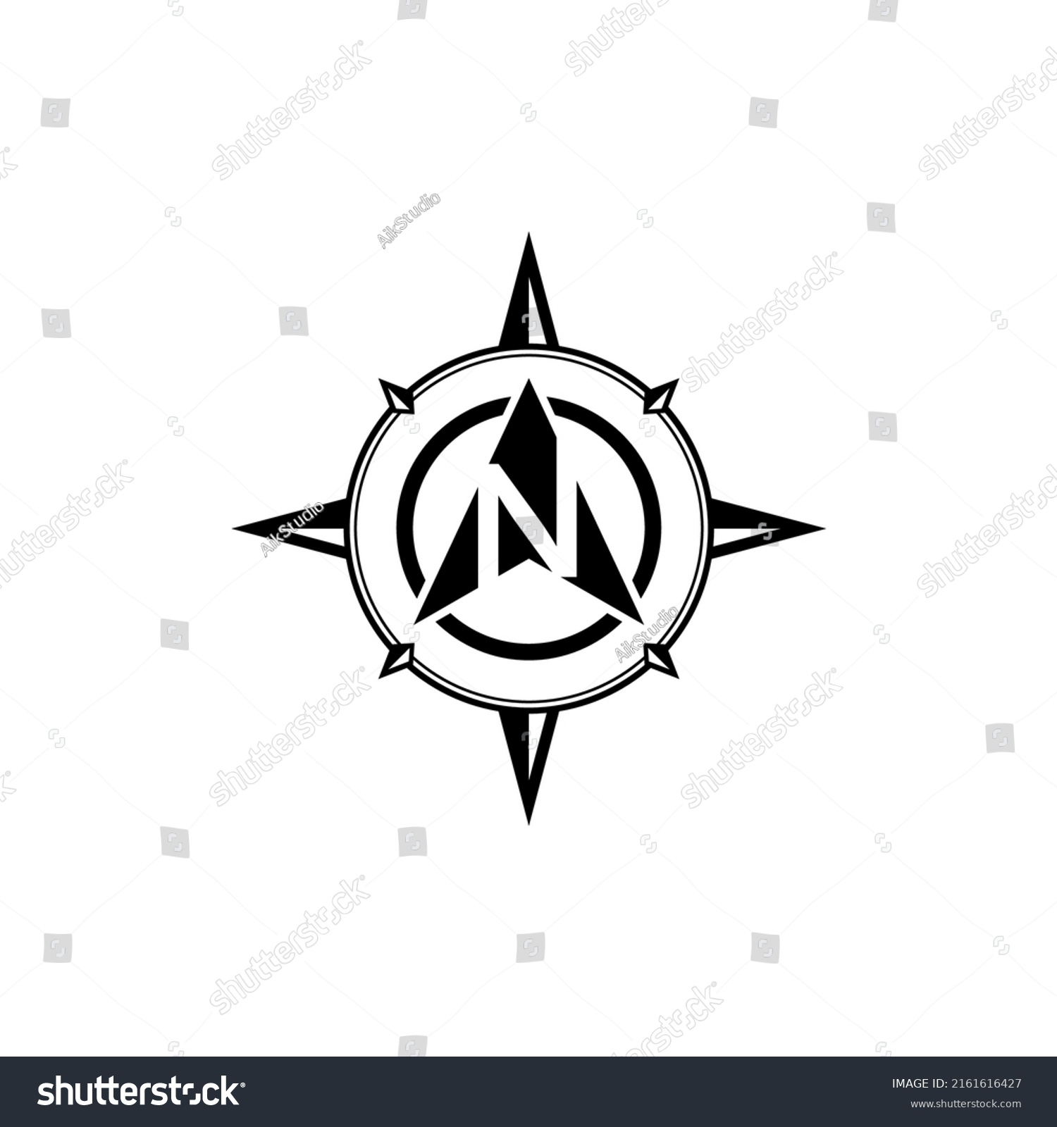 North Navigation Logo Design Template Stock Vector (Royalty Free ...