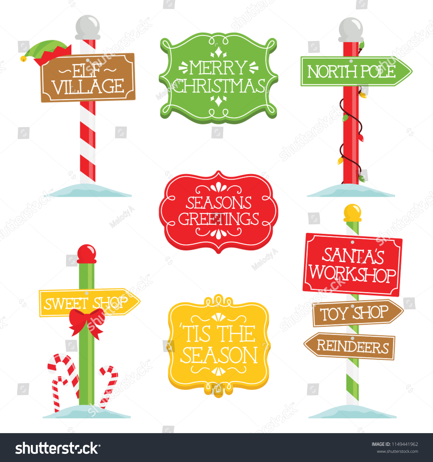 North Pole Signs Stock Vector (Royalty Free) 1149441962