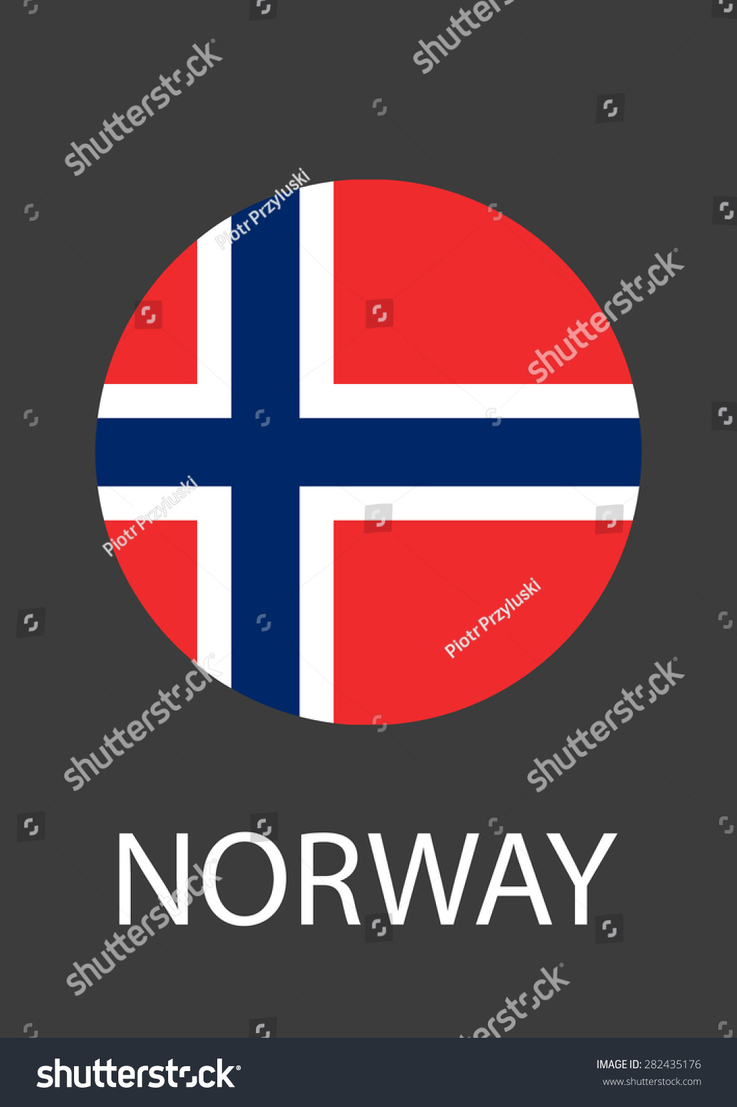 Norway Circle Flag Vector Icon Stock Vector 282435176 - Shutterstock