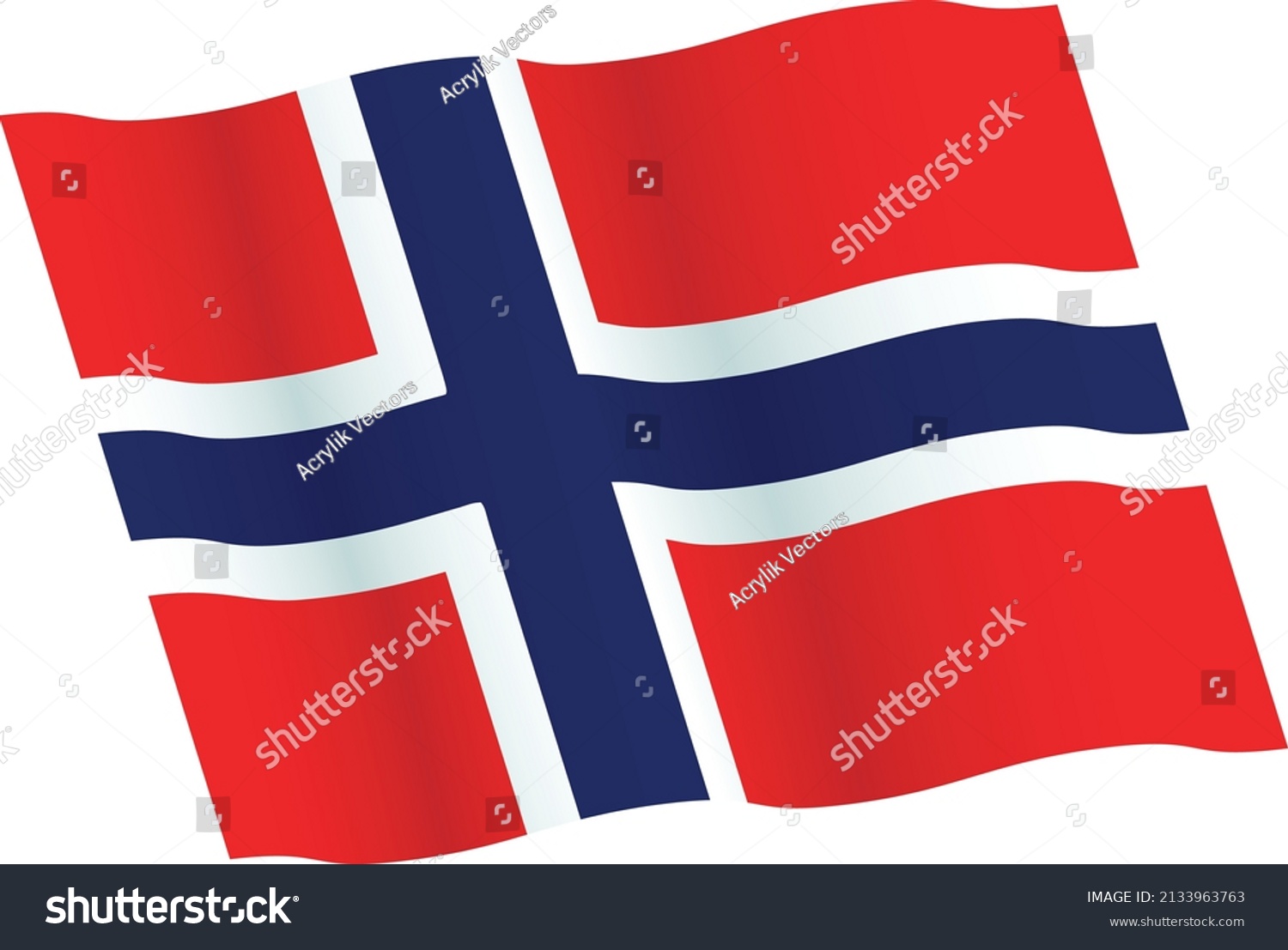 Norwegian Flag Vector Illustration Icon Stock Vector (Royalty Free ...