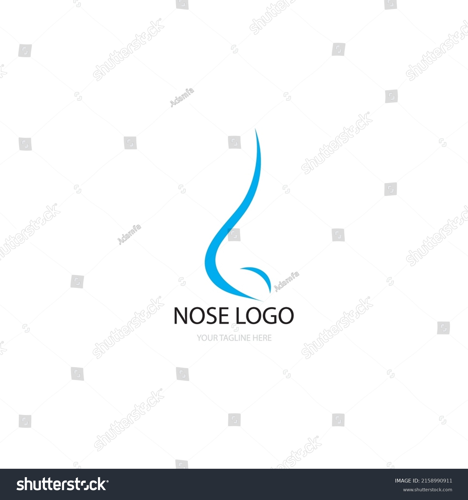 Nose Icon Logo Free Vector Design Stock Vector (Royalty Free ...