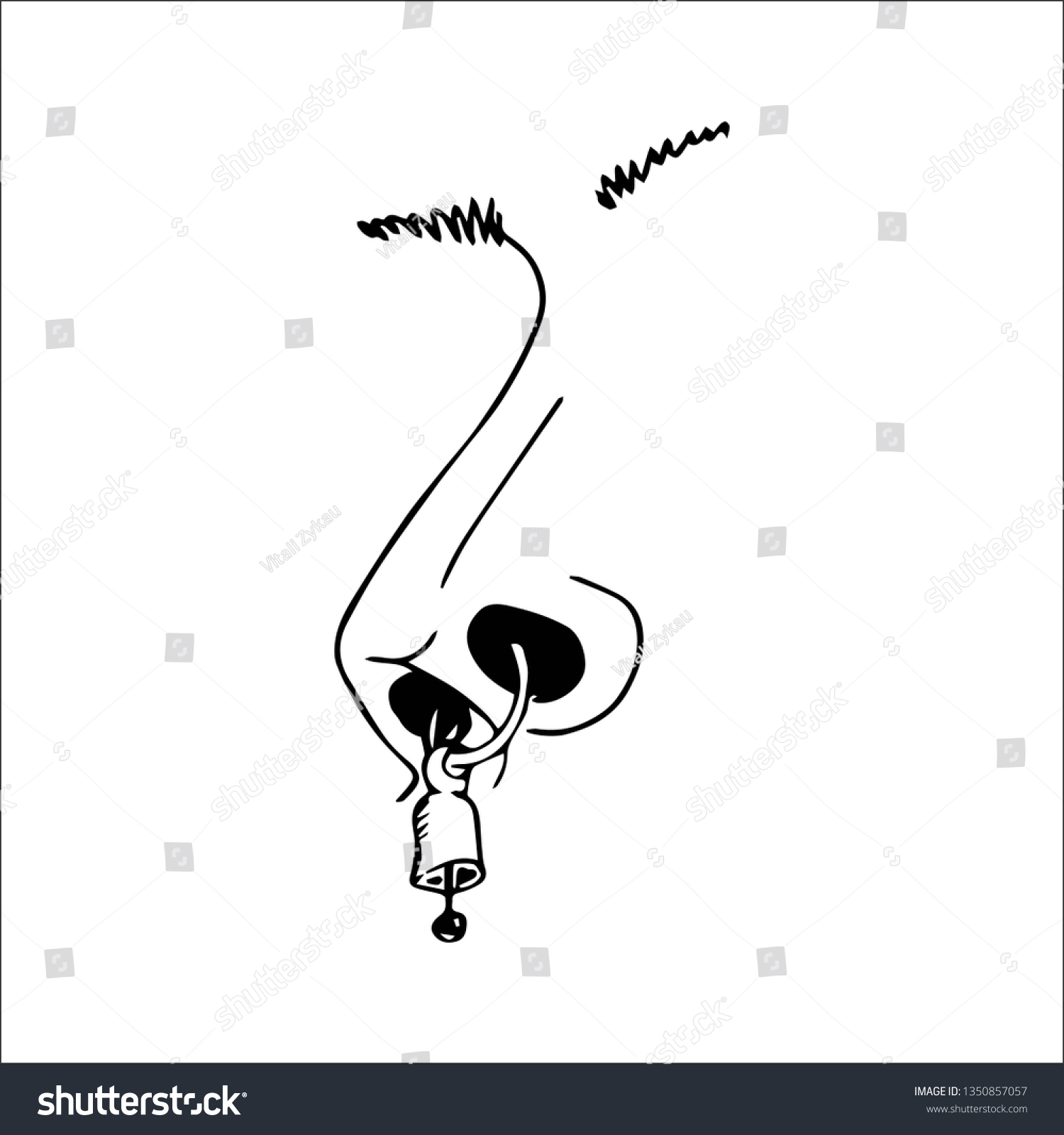 Nose Piercing Vector Sketch Stock Vector (Royalty Free) 1350857057 ...
