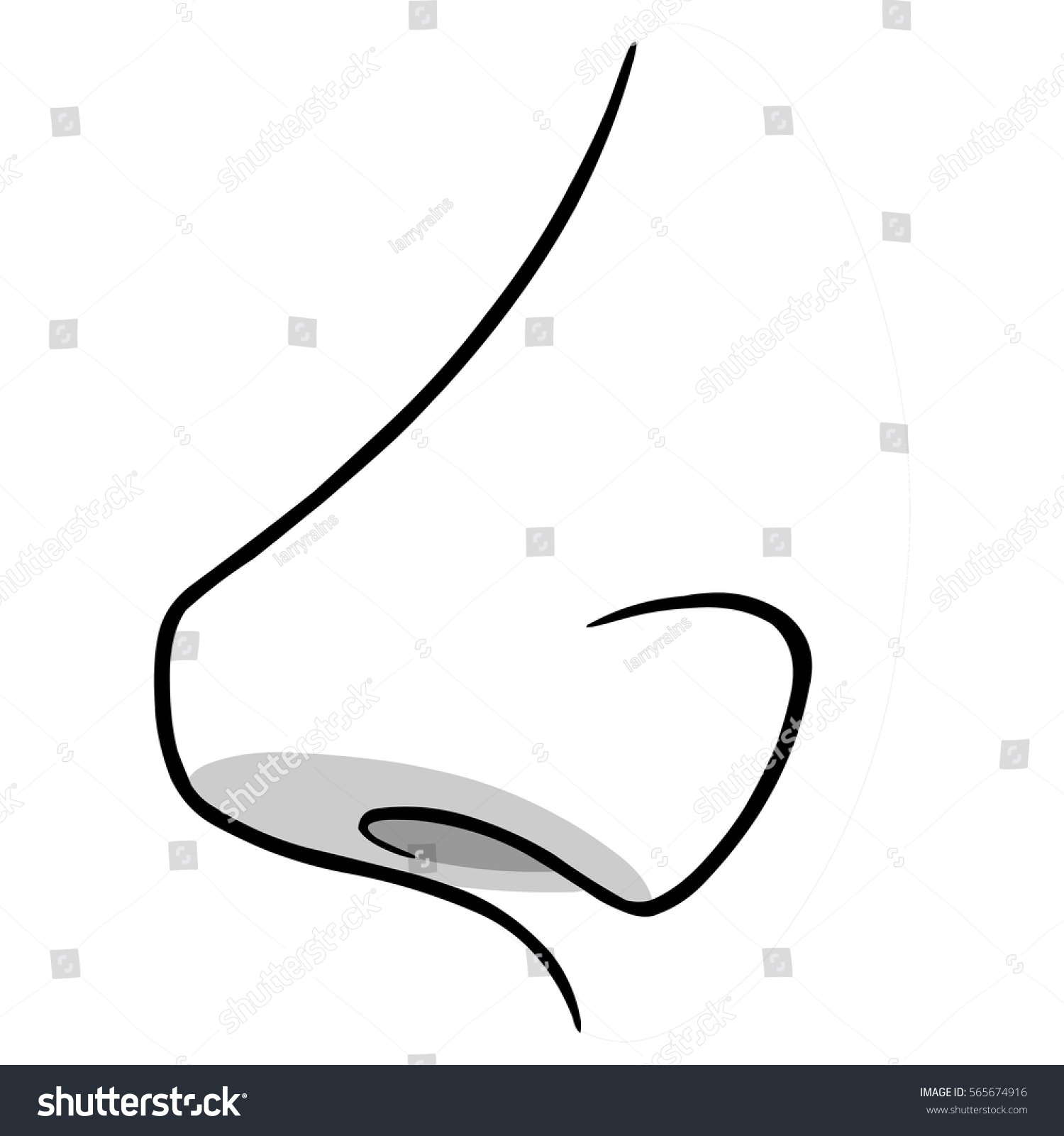 Nose Side View Illustration Stock Vector (Royalty Free) 565674916