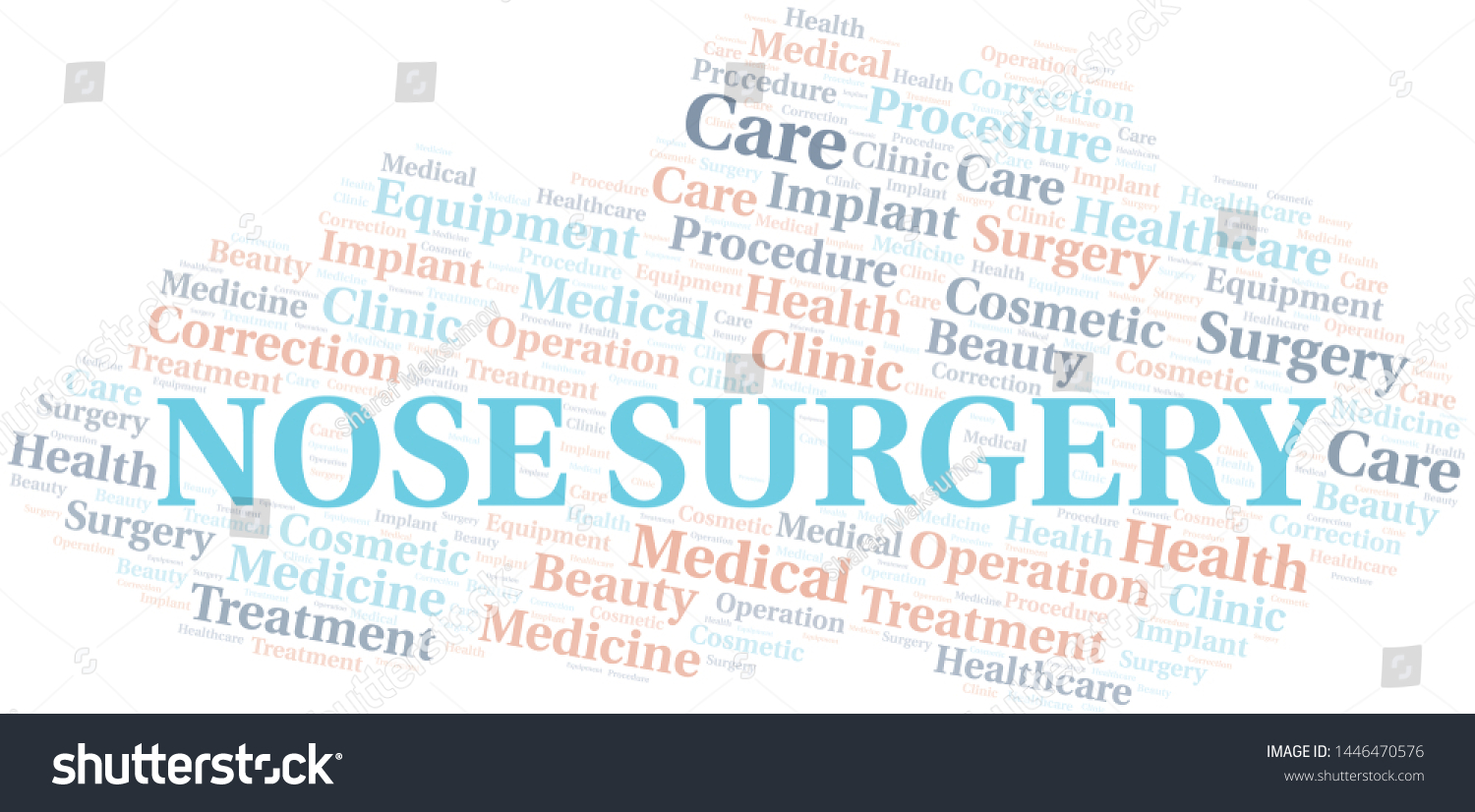 Nose Surgery Word Cloud Vector Made Stock Vector (Royalty Free ...