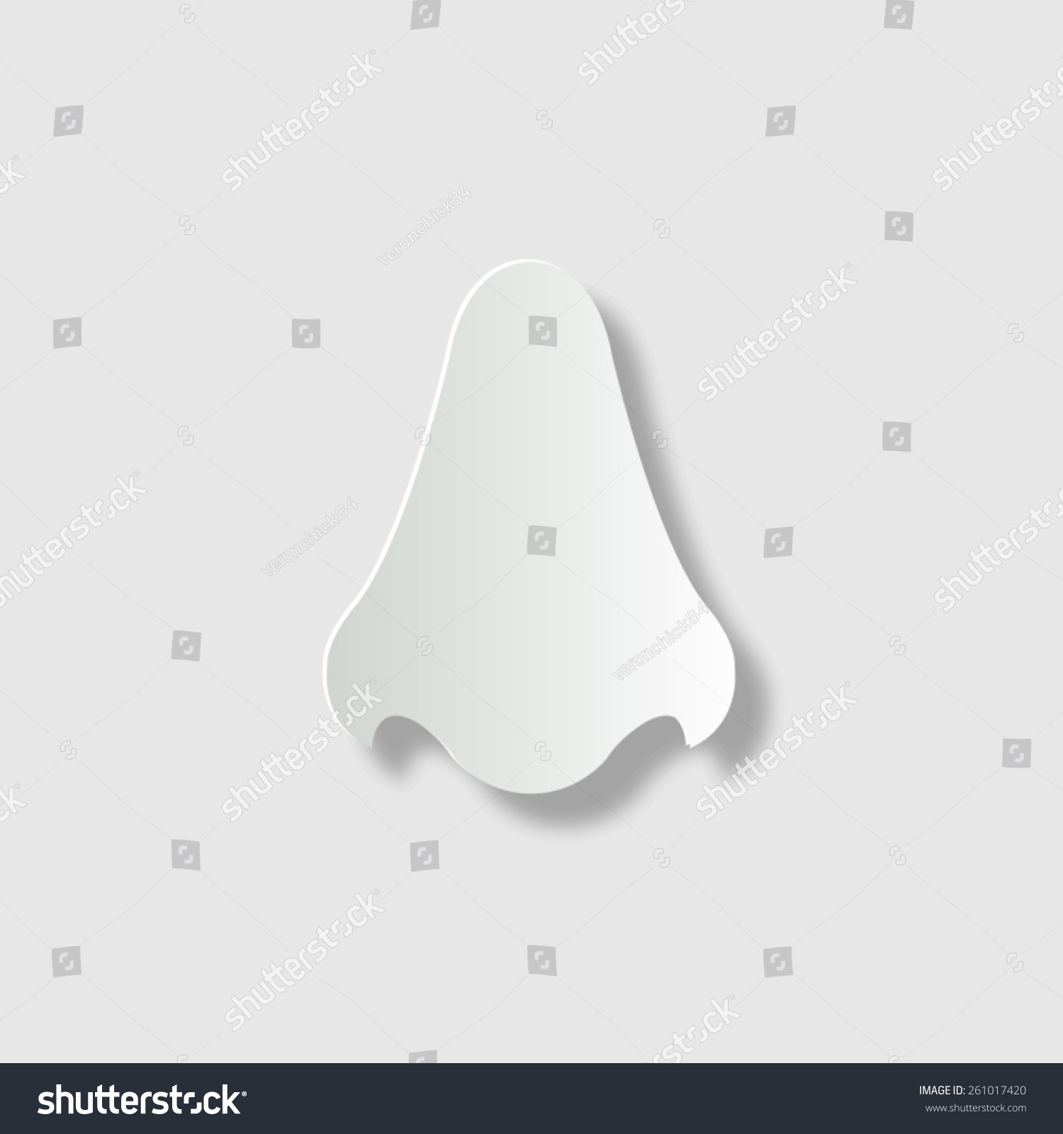 Nose Vector Icon Shadow Stock Vector (Royalty Free) 261017420 ...