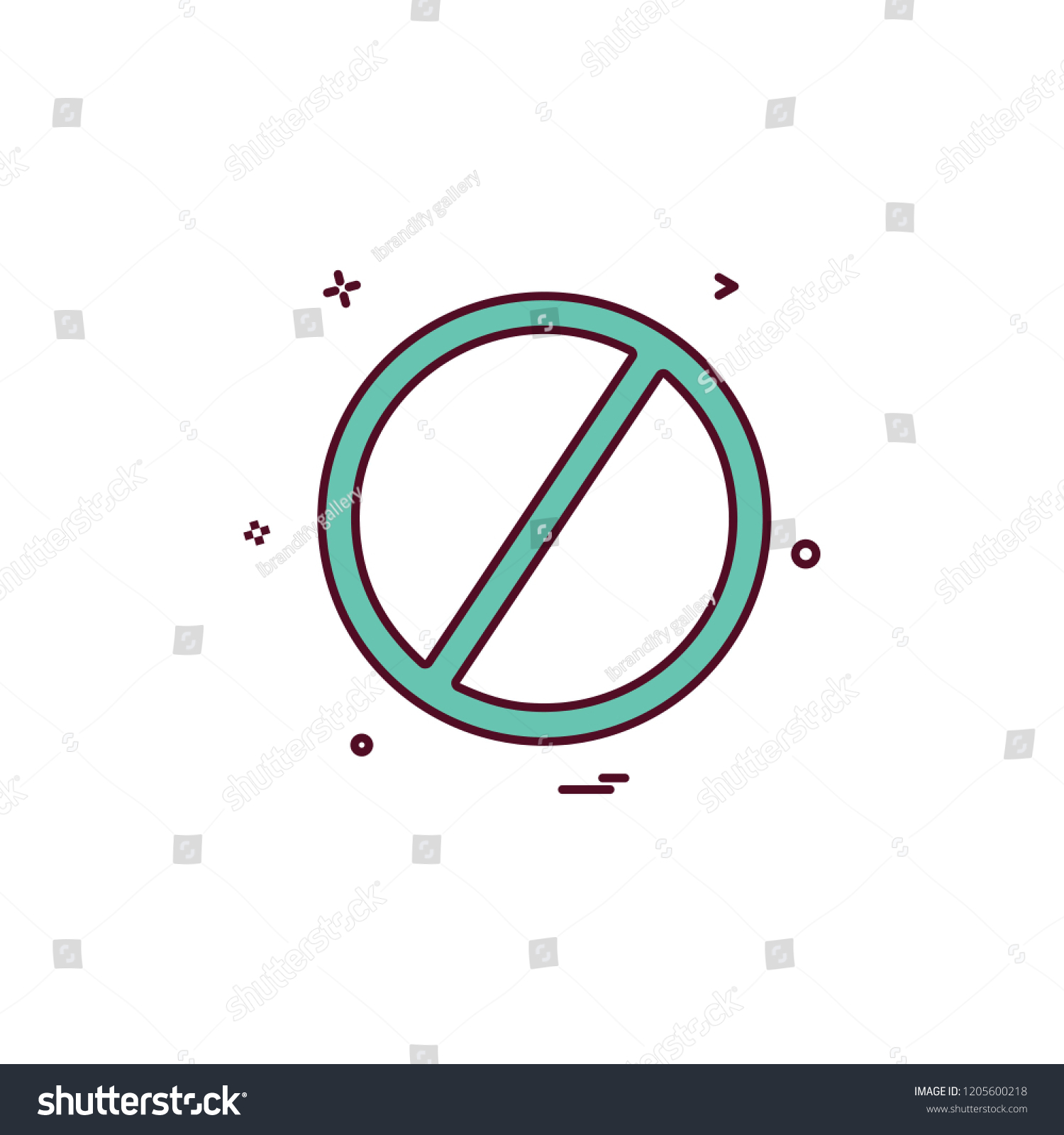 Not Allowed Icon Vector Desgin Stock Vector (Royalty Free) 1205600218 ...