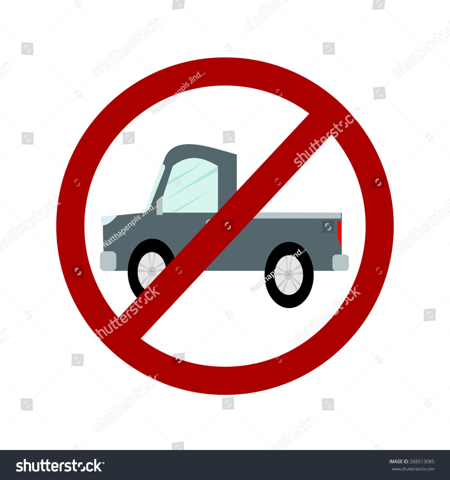 Not Allowed Sign Do Not Car Stock Vector (Royalty Free) 268513085 ...