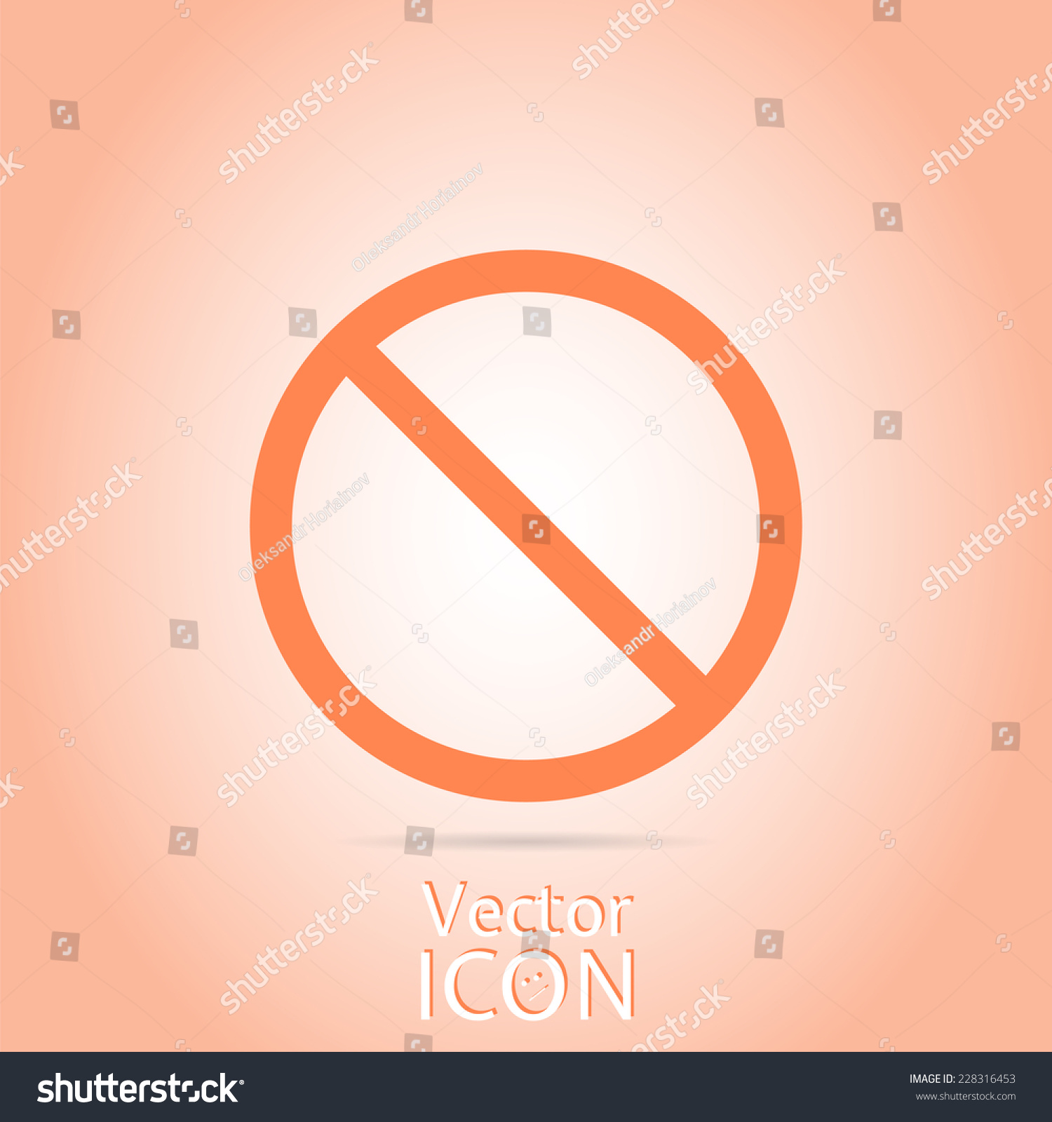Not Allowed Sign Flat Style Made Stock Vector (Royalty Free) 228316453