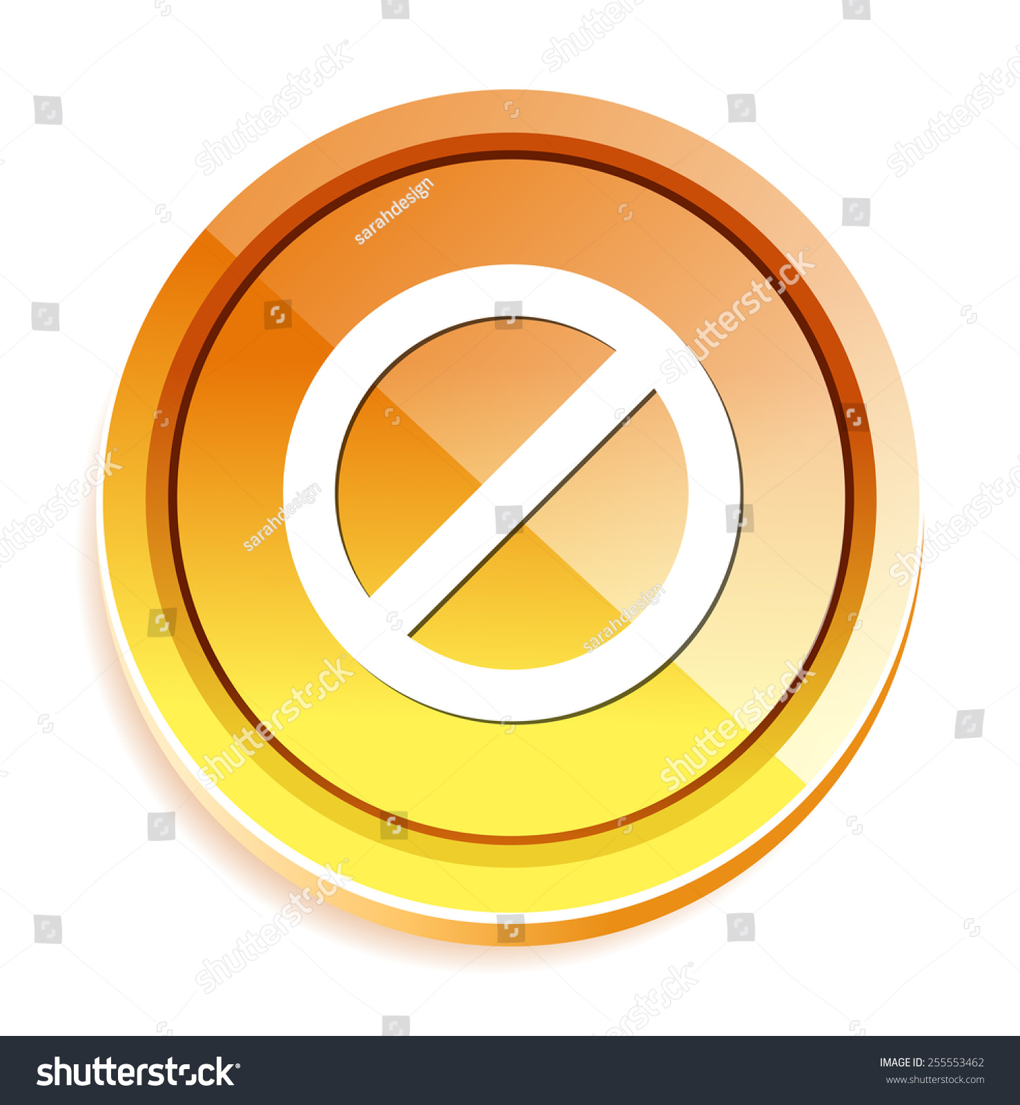 Not Allowed Sign Icon Stock Vector (Royalty Free) 255553462 | Shutterstock