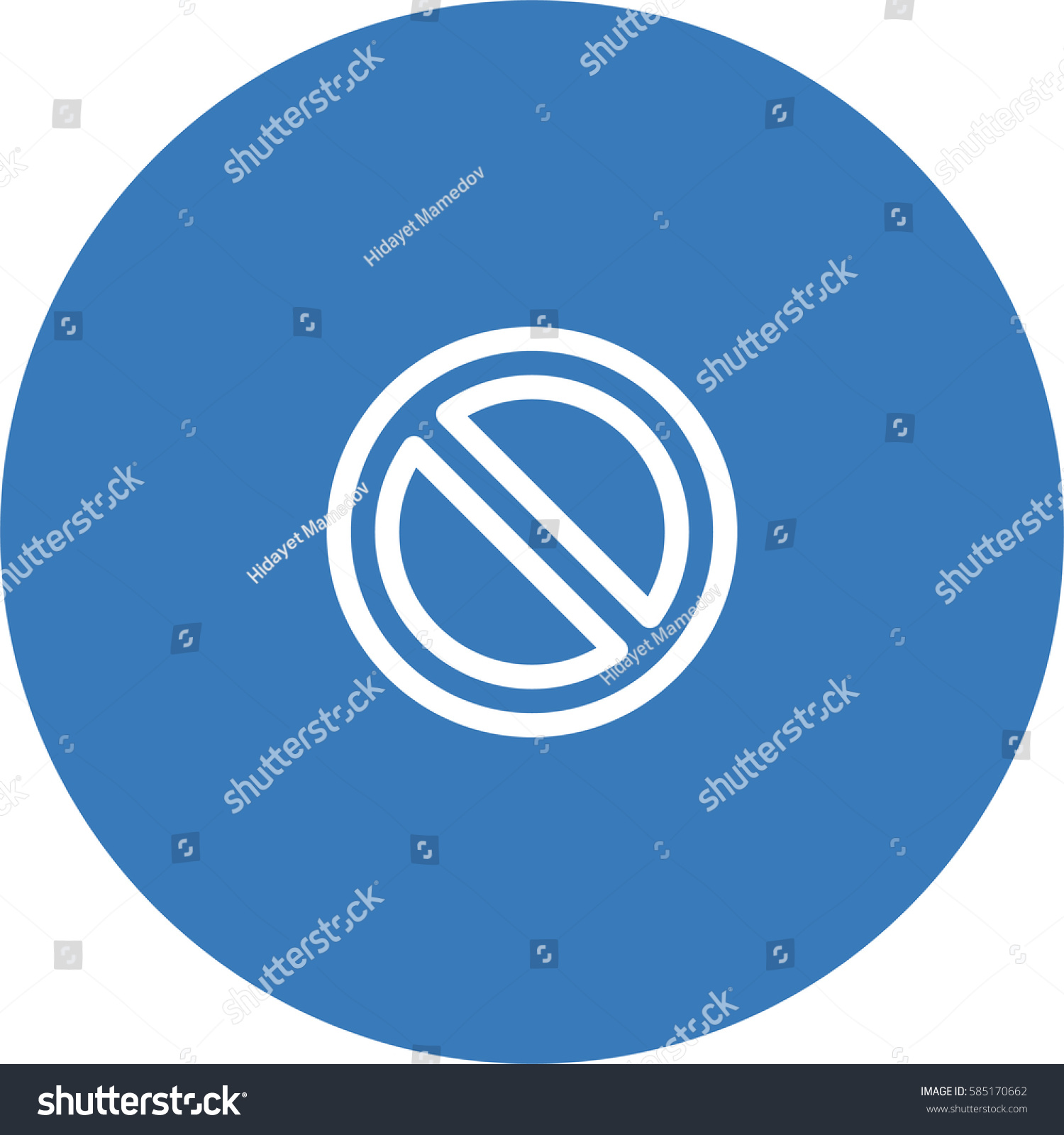 Not Allowed Sign Icon Stock Vector (Royalty Free) 585170662 | Shutterstock