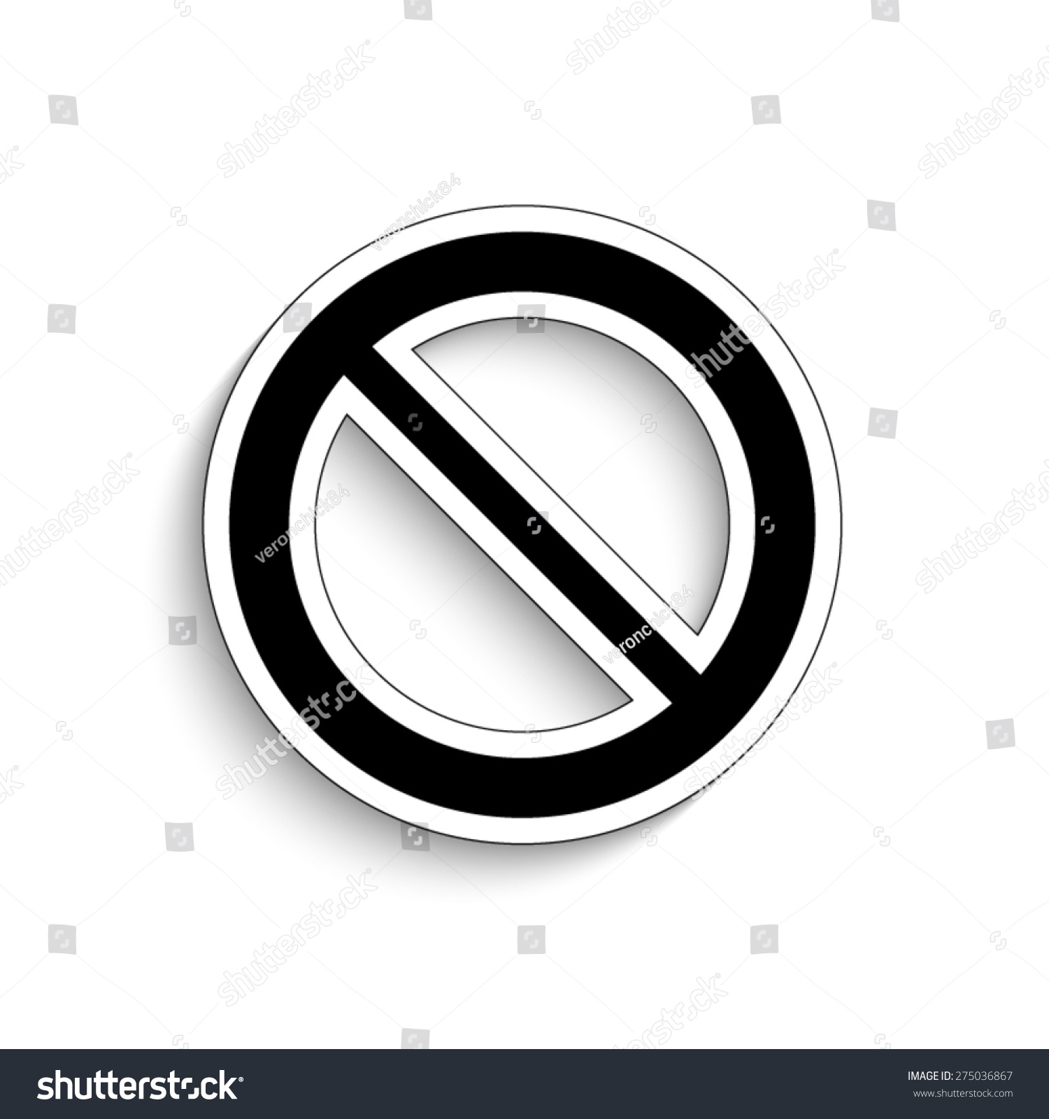 Not Allowed Sign Vector Icon: vector de stock (libre de regalías ...