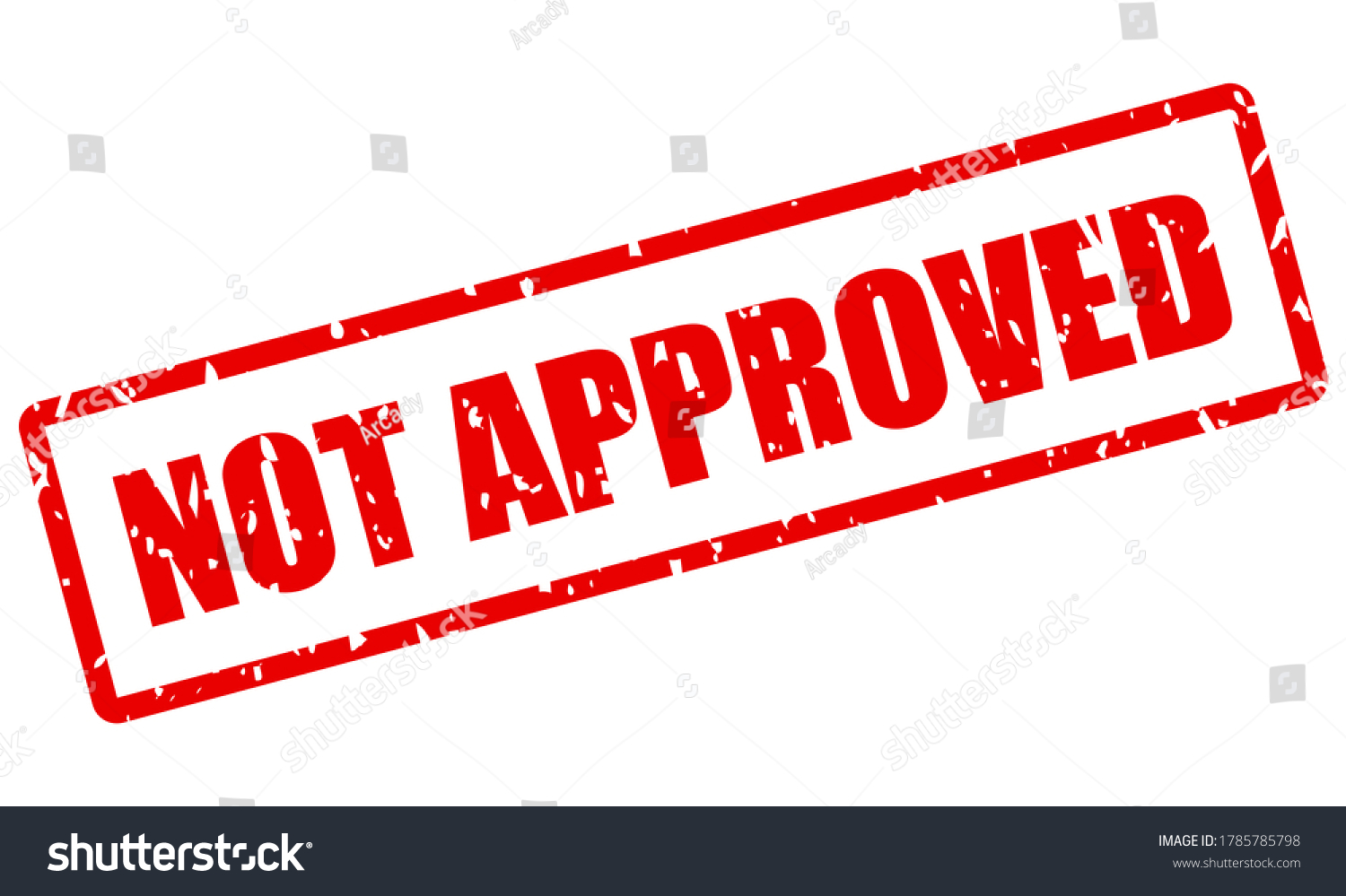 Not Approved Vector Stamp Isolated On Stock Vector (Royalty Free ...