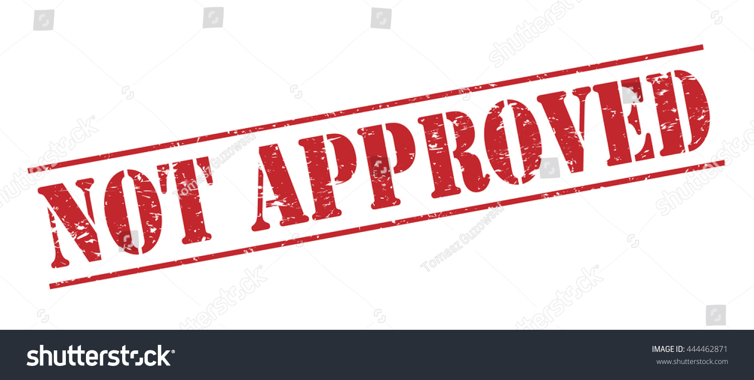 Not Approved Vector Stamp On White: vector de stock (libre de regalías ...