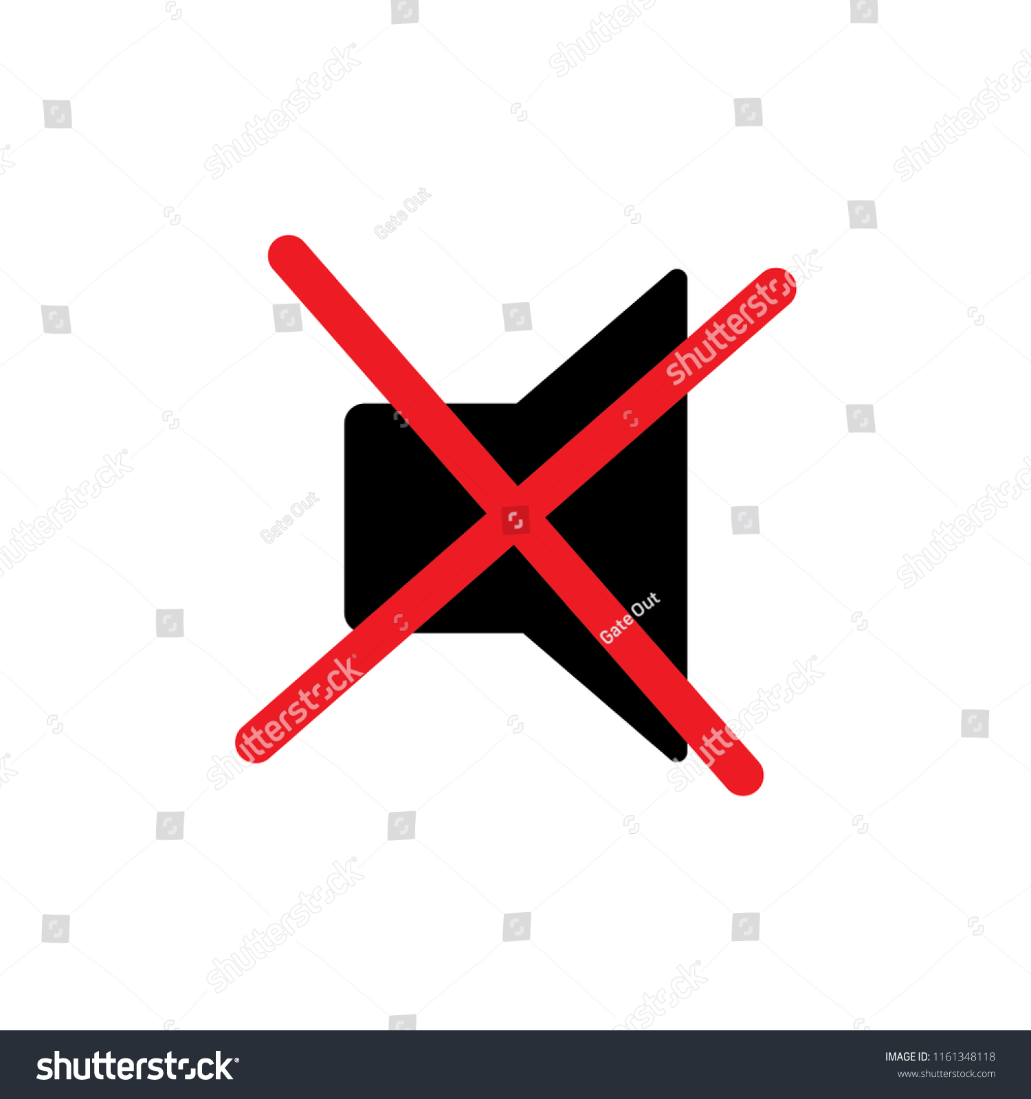 Not Music Icon Stock Vector (Royalty Free) 1161348118 | Shutterstock