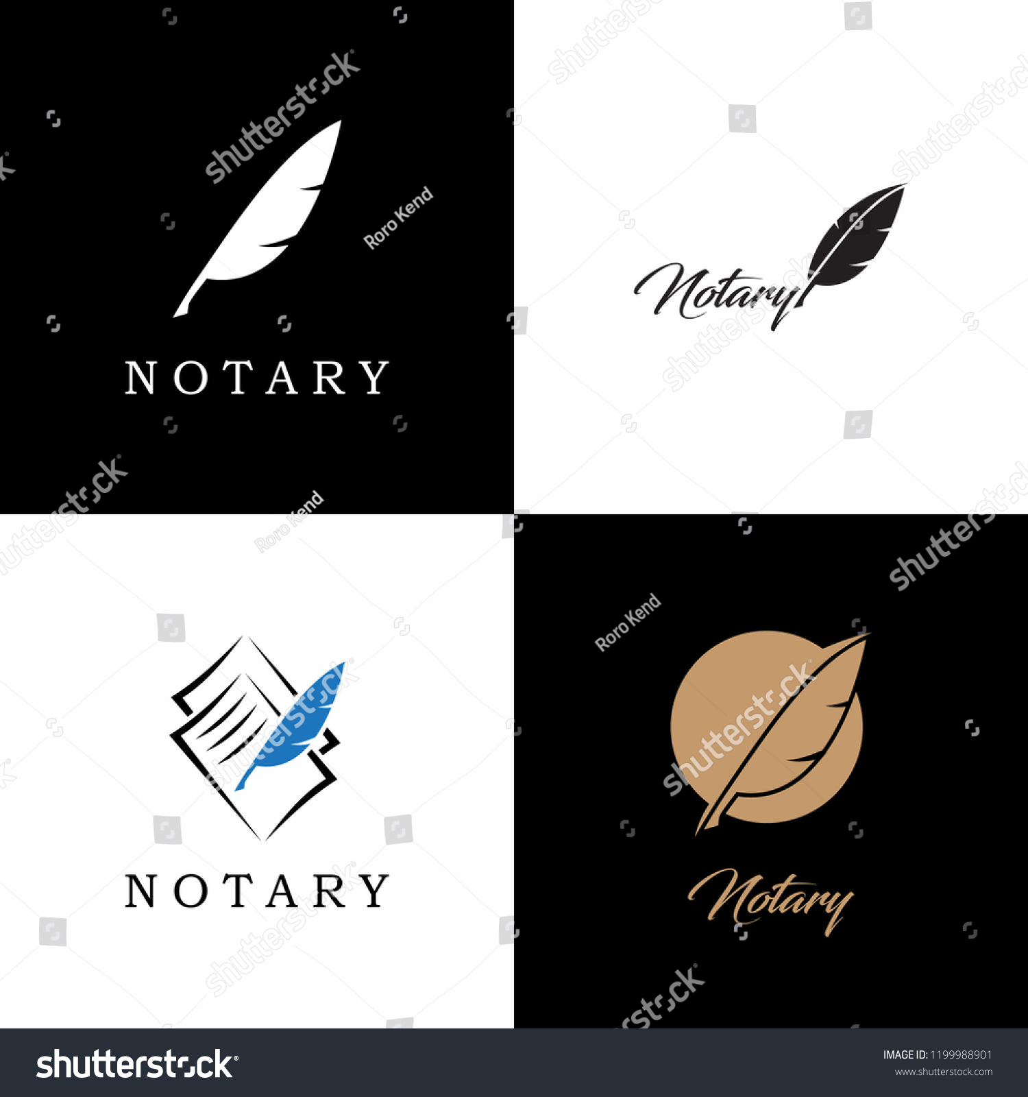 Notary Logo Collection Vector Illustration: vetor stock (livre de ...