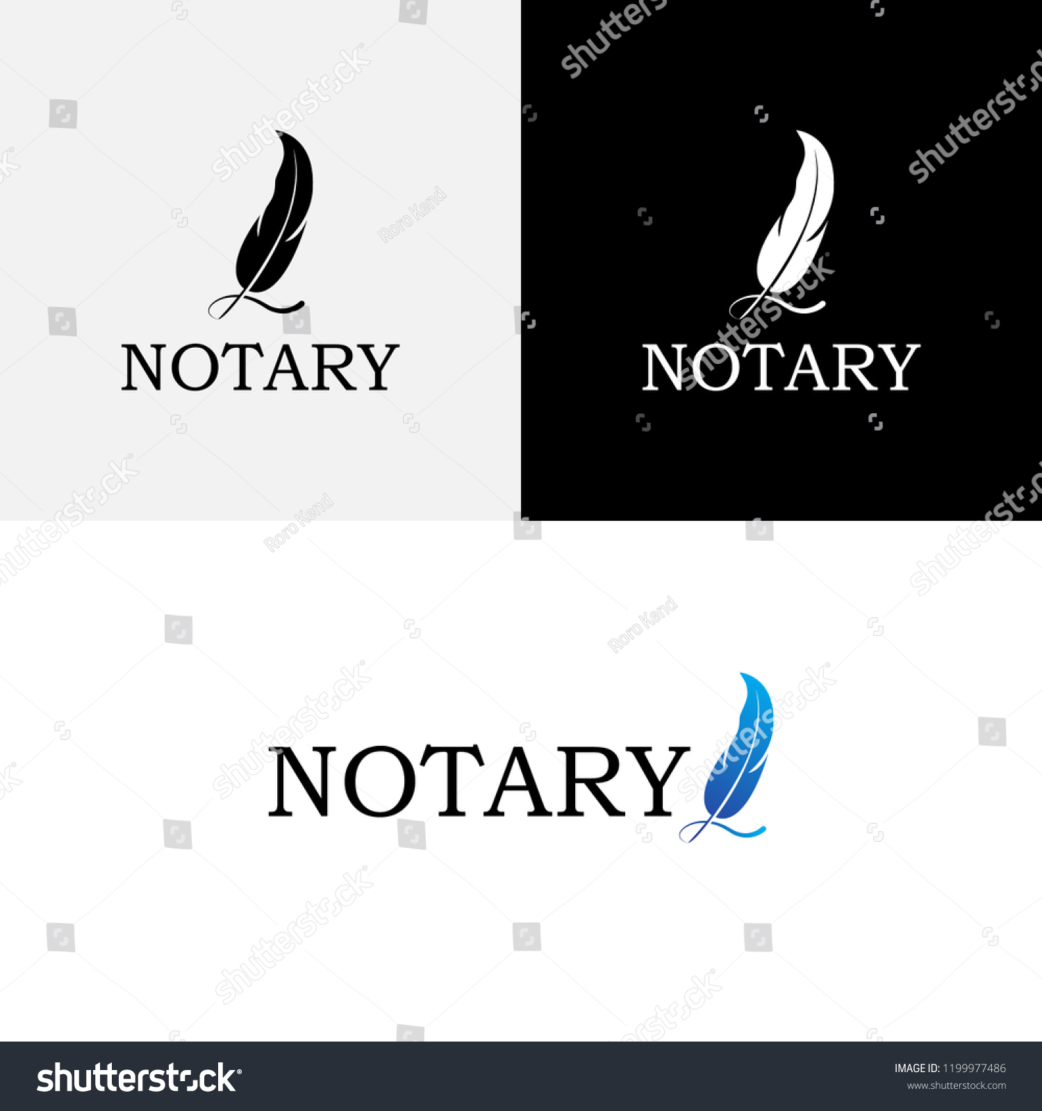 Notary Logo Design Vector: vector de stock (libre de regalías ...