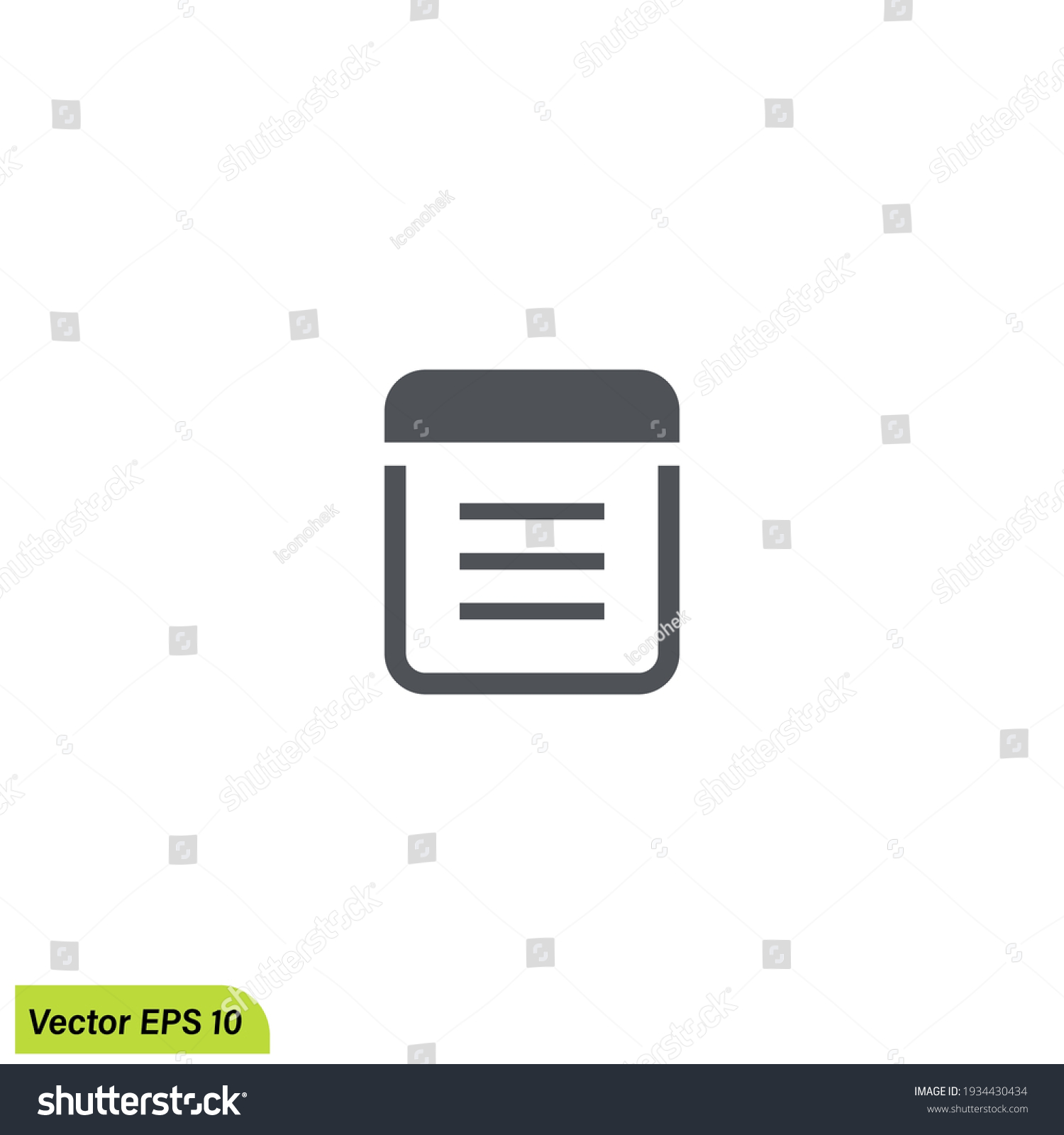 Note Icon Sheet Symbol Logo Template Stock Vector (Royalty Free ...