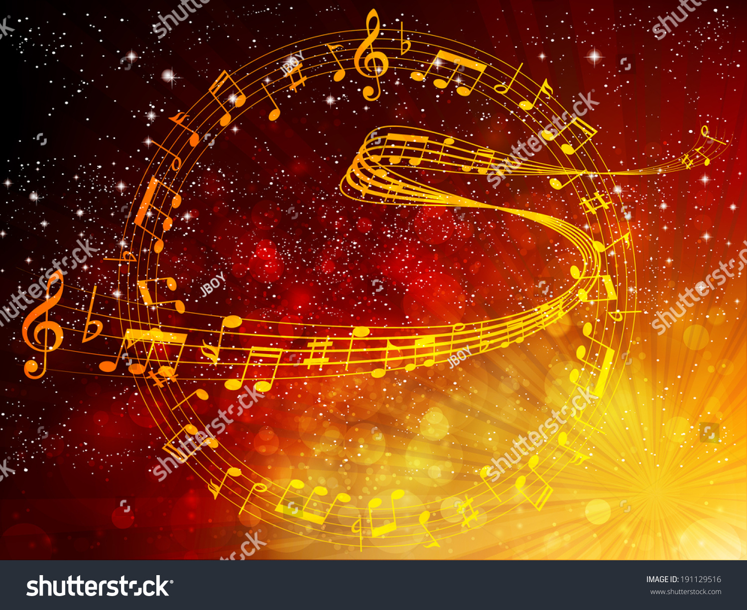Note Music Score Stock Vector (Royalty Free) 191129516 | Shutterstock