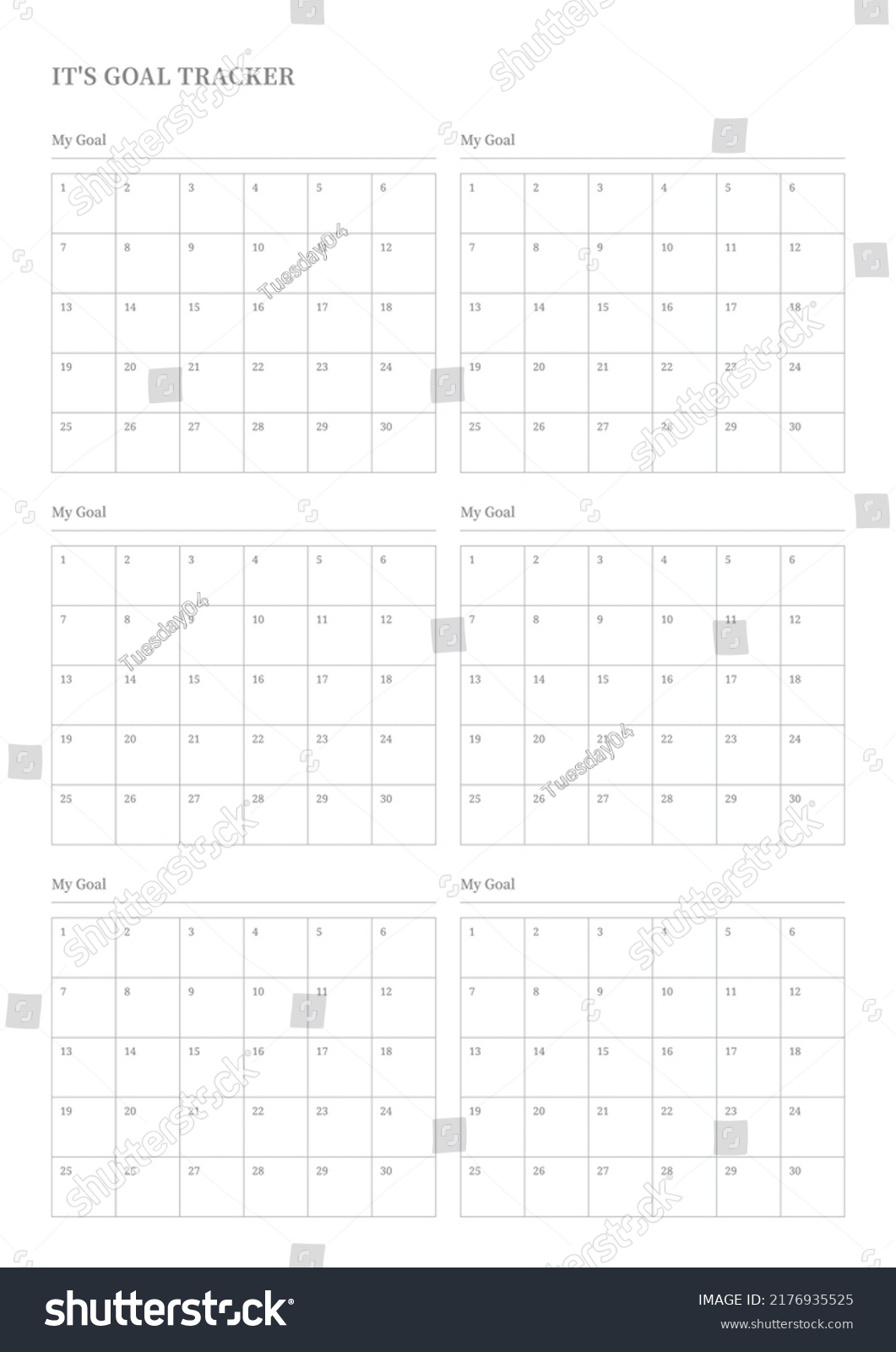 Note Scheduler Diary Planner Document Template Stock Vector (Royalty ...