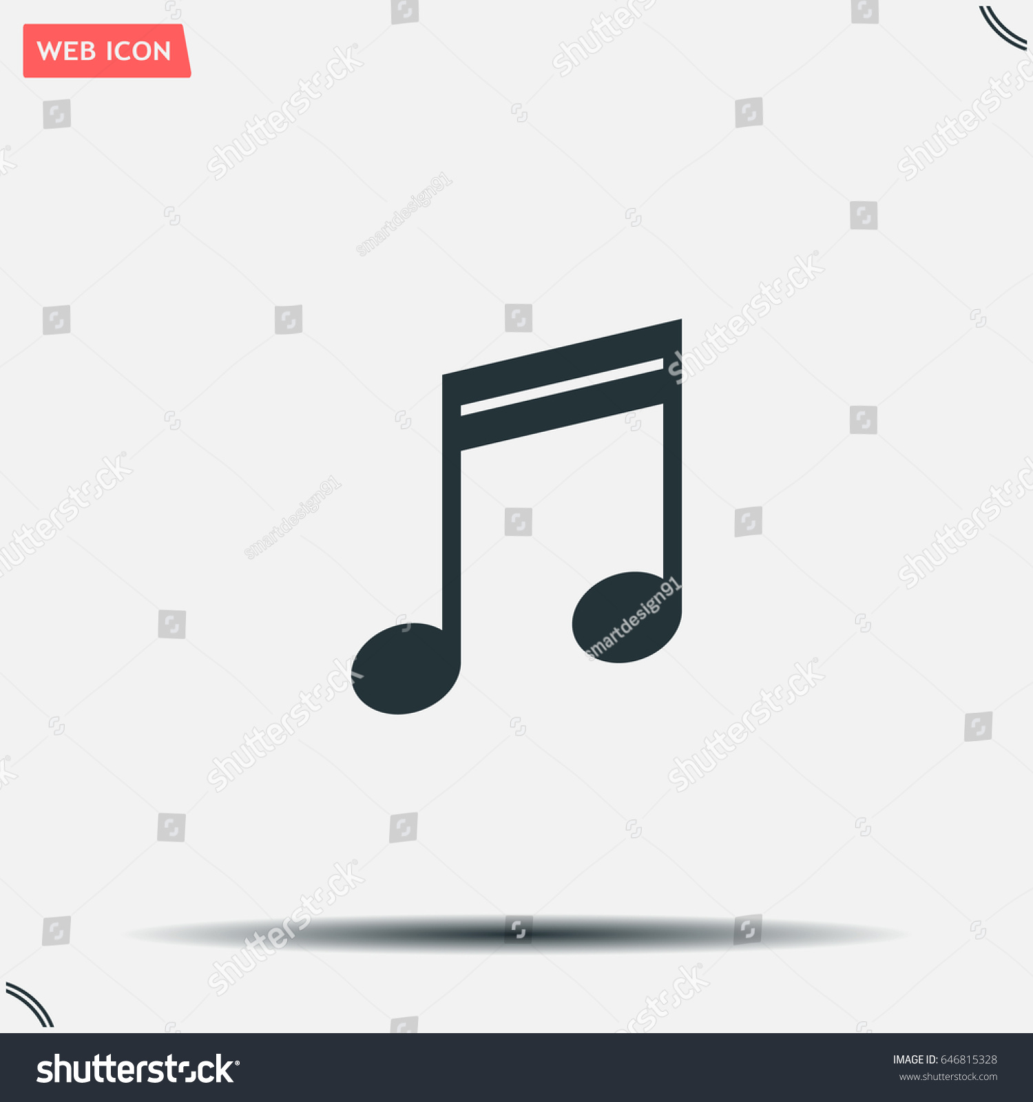 Note Sign Icon Vector Illustration Flat Stock Vector (Royalty Free ...