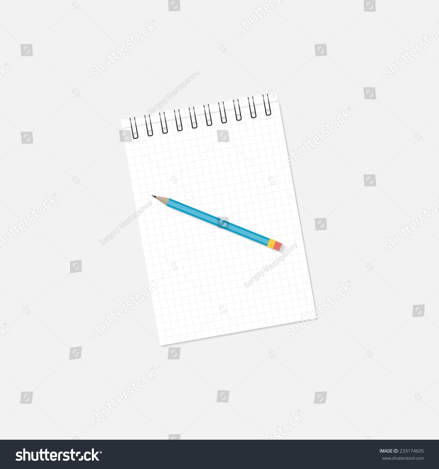 Notebook Pencil Vector Illustration Stock Vector (Royalty Free ...