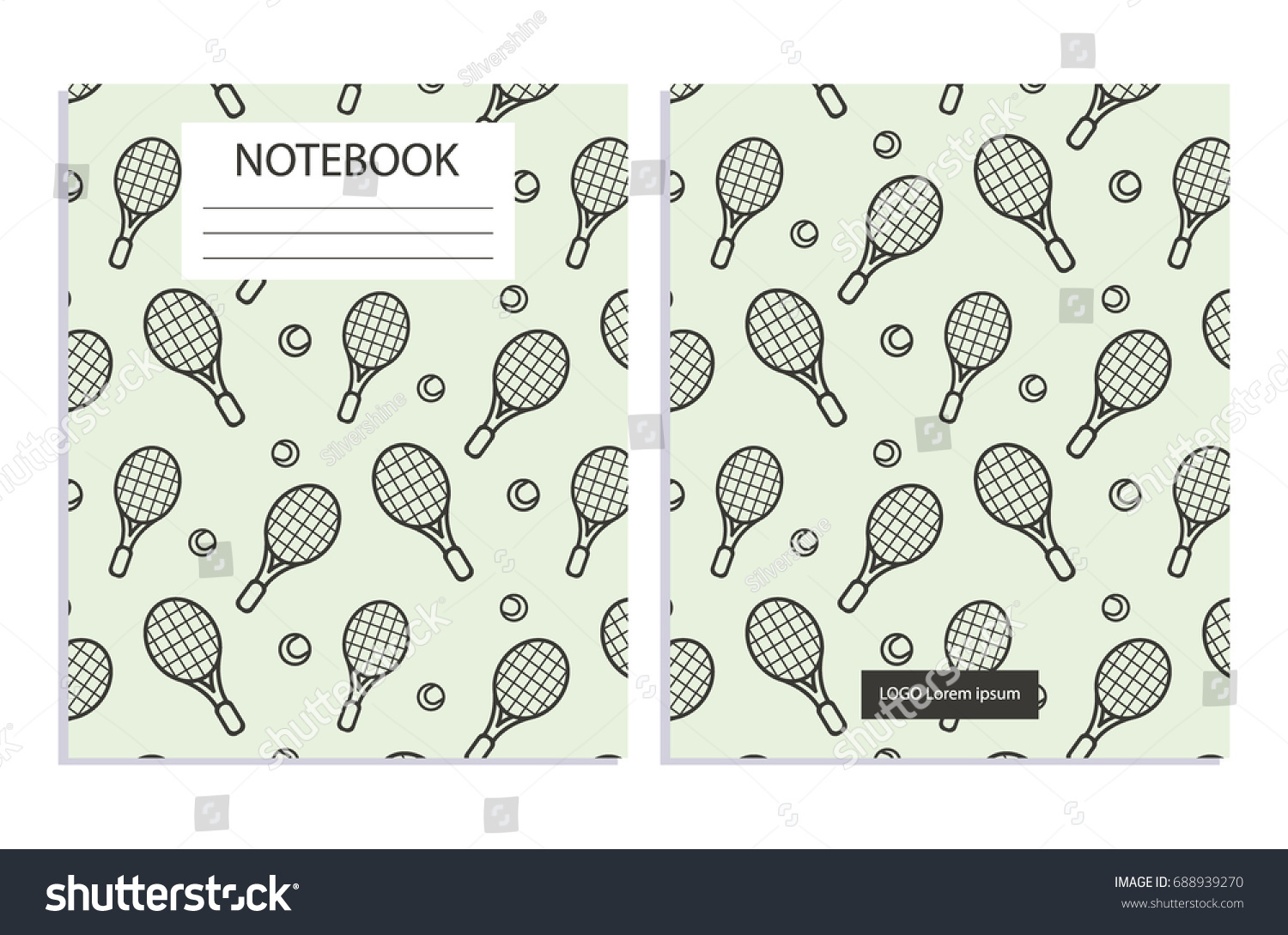 Notebook Cover Sport Pattern Stock Vector (Royalty Free) 688939270