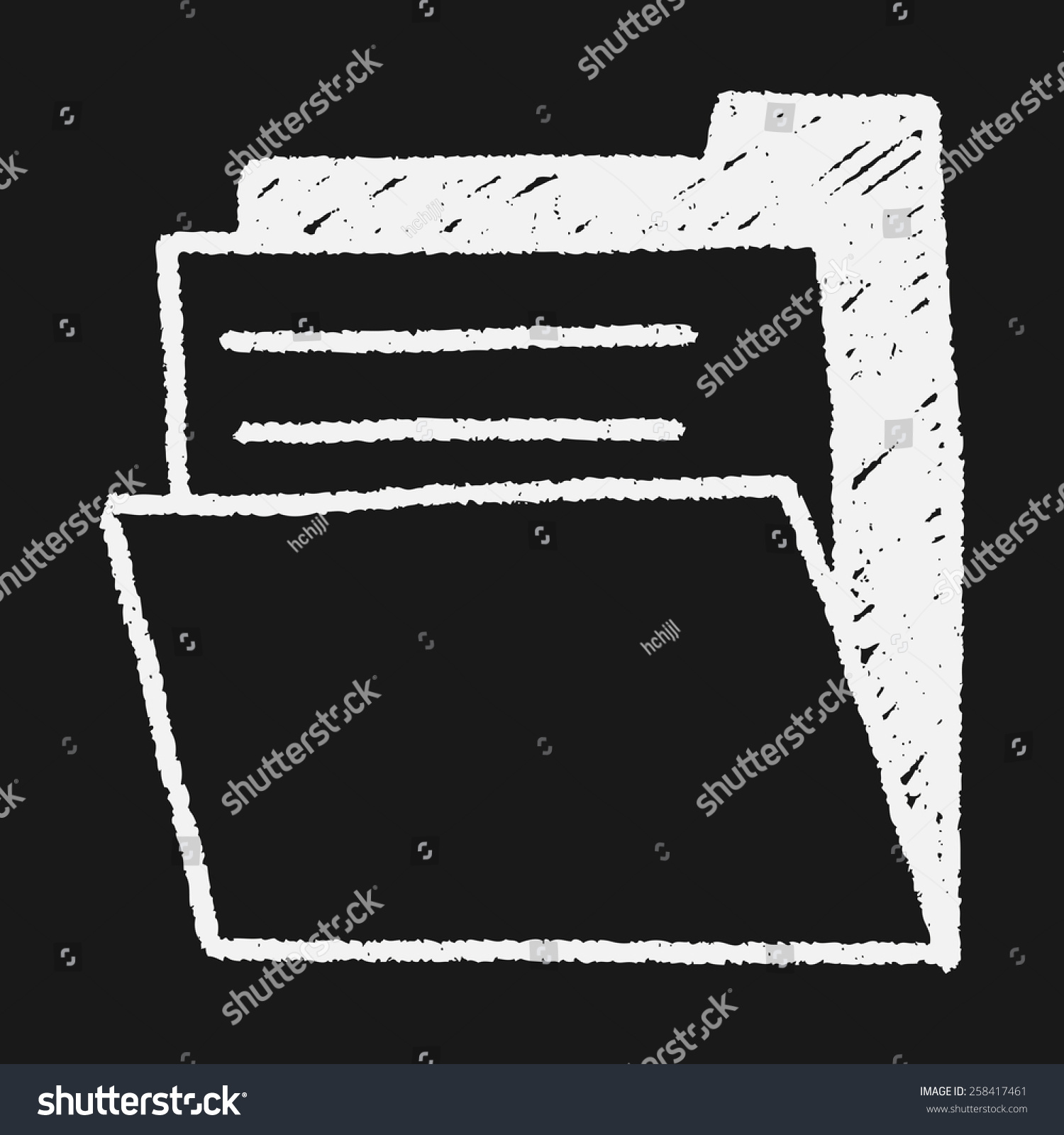 Notebook Files Doodle Drawing Stock Vector (Royalty Free) 258417461 ...