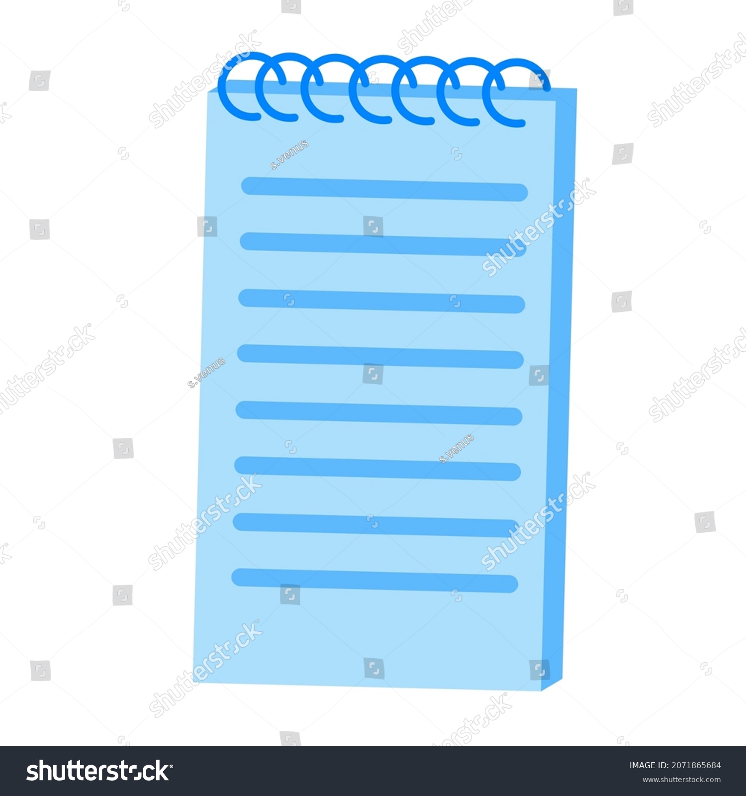 Notebook On Rings Vector Illustration Stock Vector (Royalty Free ...