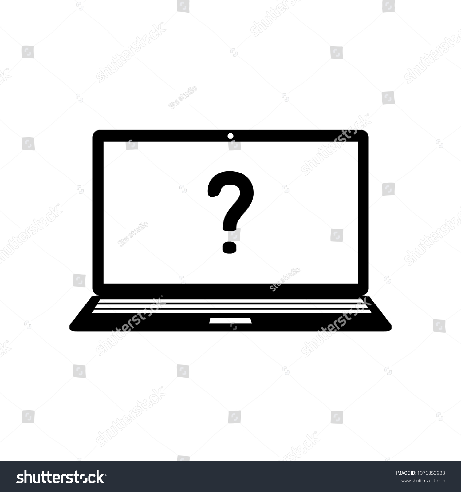 Notebook Whit Question Mark Icon Vector Stock Vector (Royalty Free ...