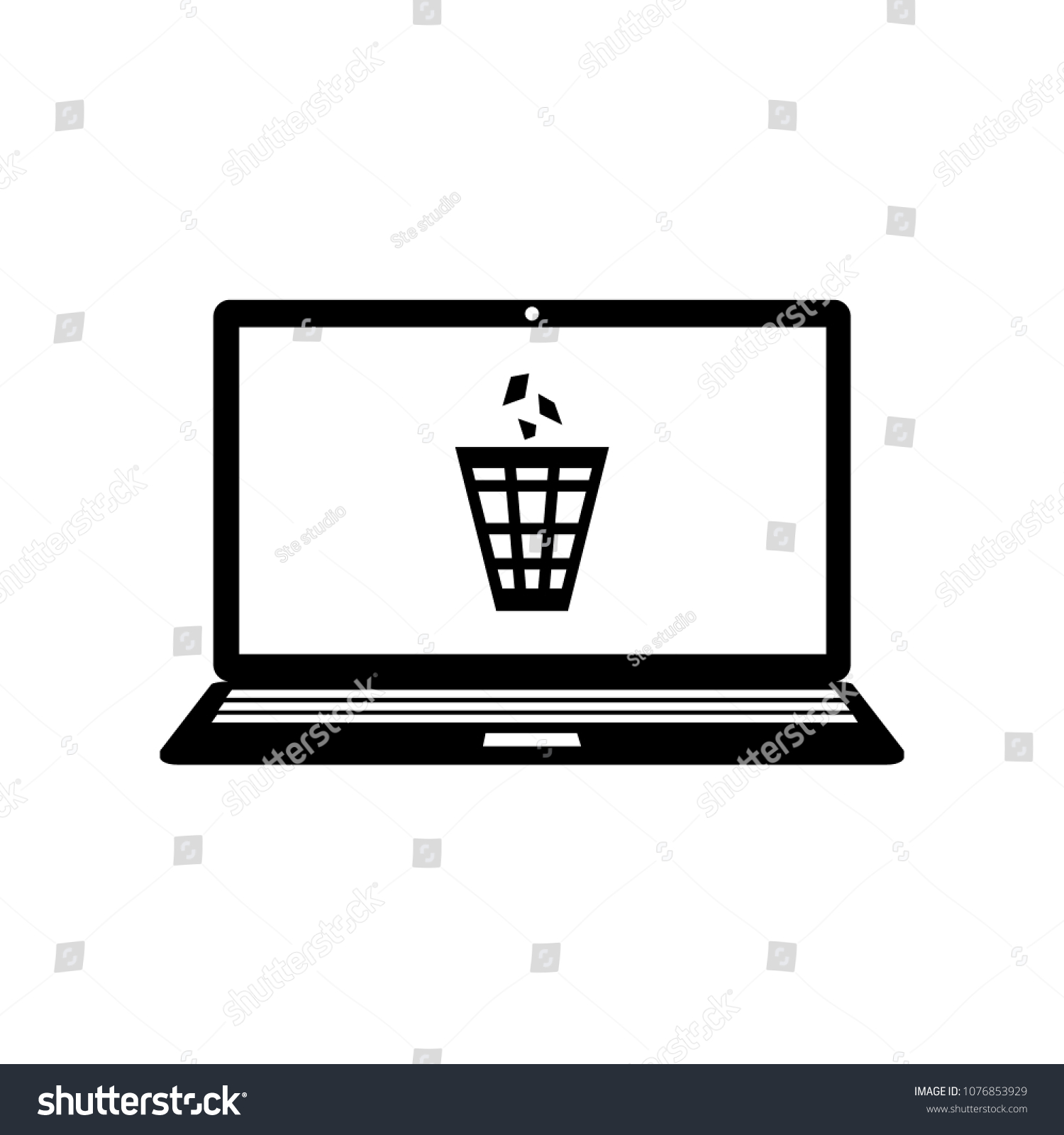 Notebook Whit Recycle Bin Vector Illustration: vector de stock (libre ...