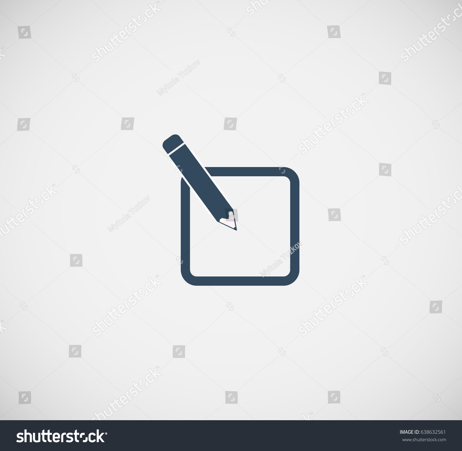 Notebook Pen Icon Stock Vector (Royalty Free) 638632561