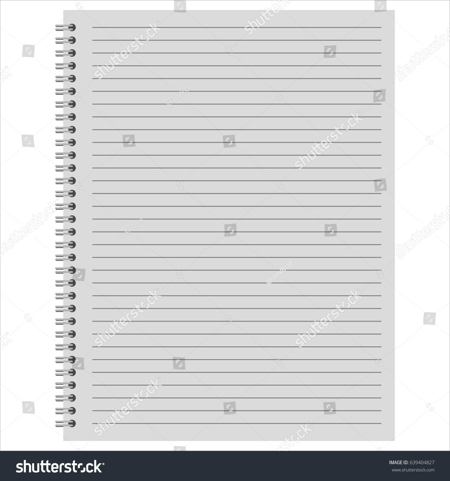 Notebook Spiral Binding Template Vector Illustration Stock Vector ...
