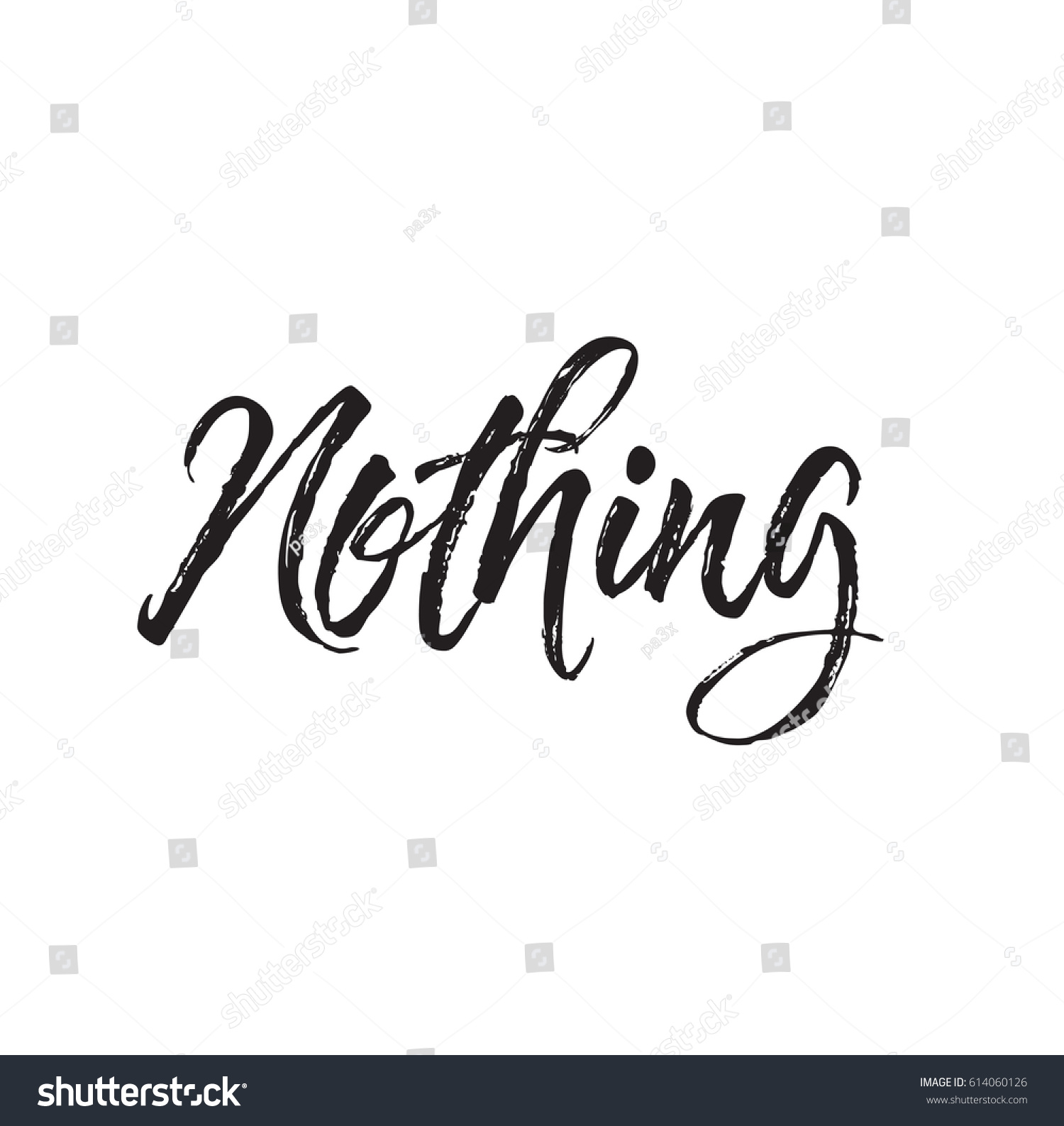 Nothing Text Design Vector Calligraphy Typography: เวกเตอร์สต็อก (ปลอด ...
