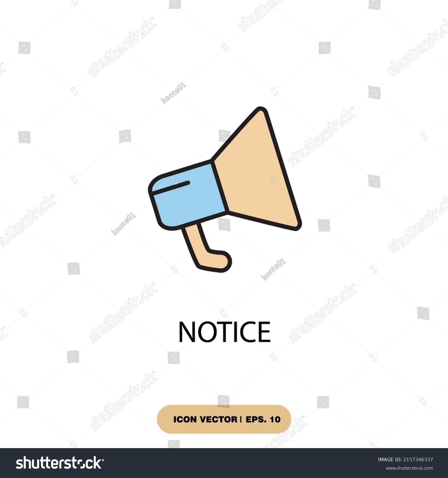 Notice Icons Symbol Vector Elements Infographic Stock Vector (Royalty ...