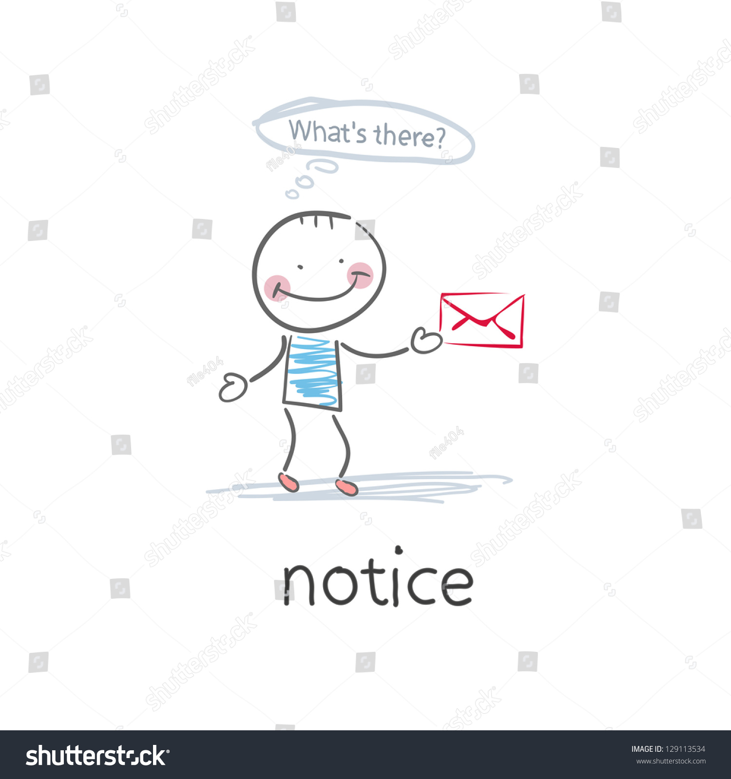 Notice Illustration Stock Vector (Royalty Free) 129113534