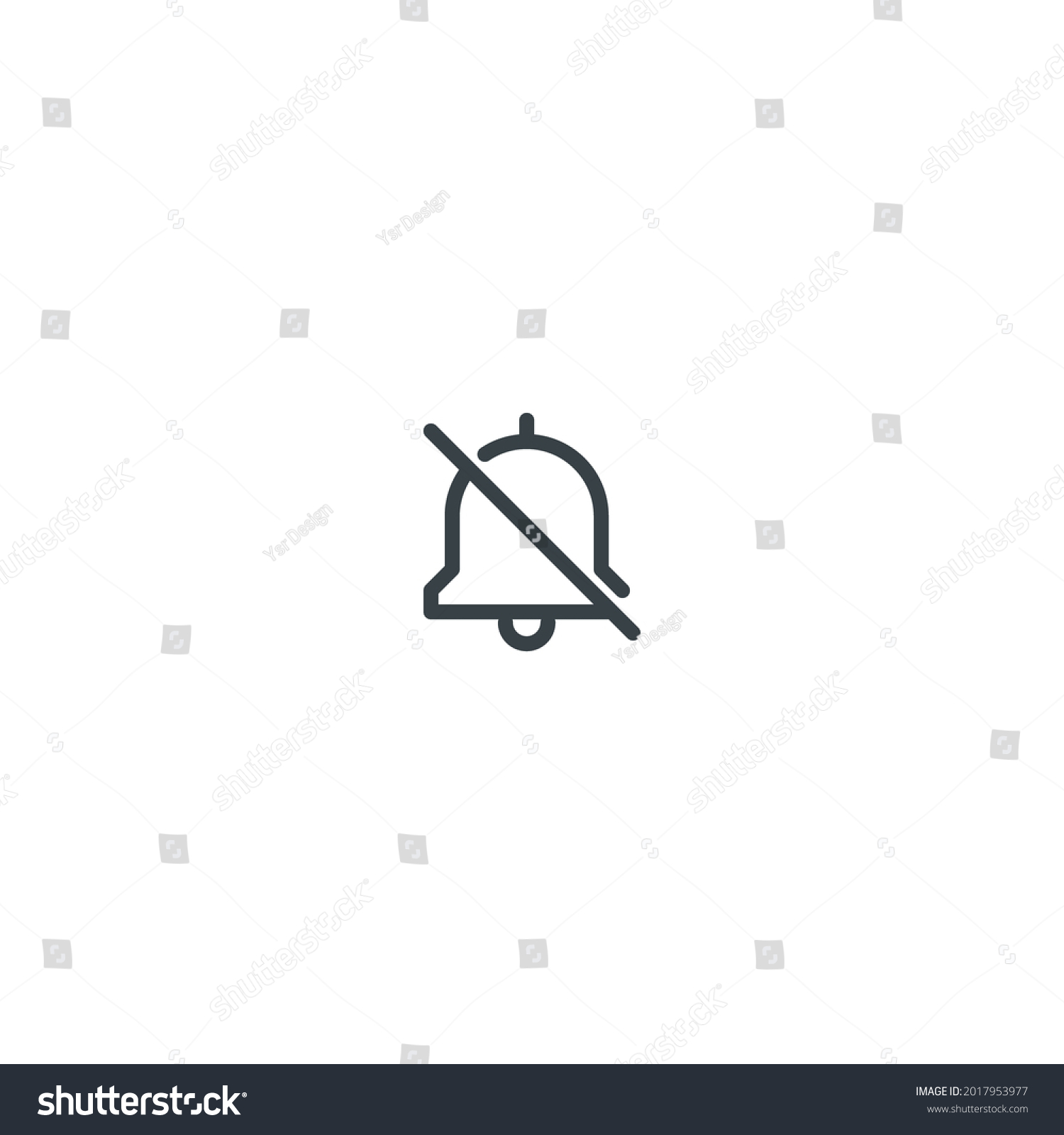 Notification Off Vector Icon Pictogram Stock Vector (Royalty Free ...