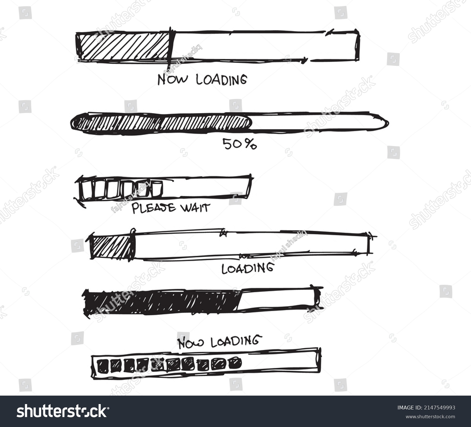Now Loading Vector Line Art Scrible Stock Vector (Royalty Free ...