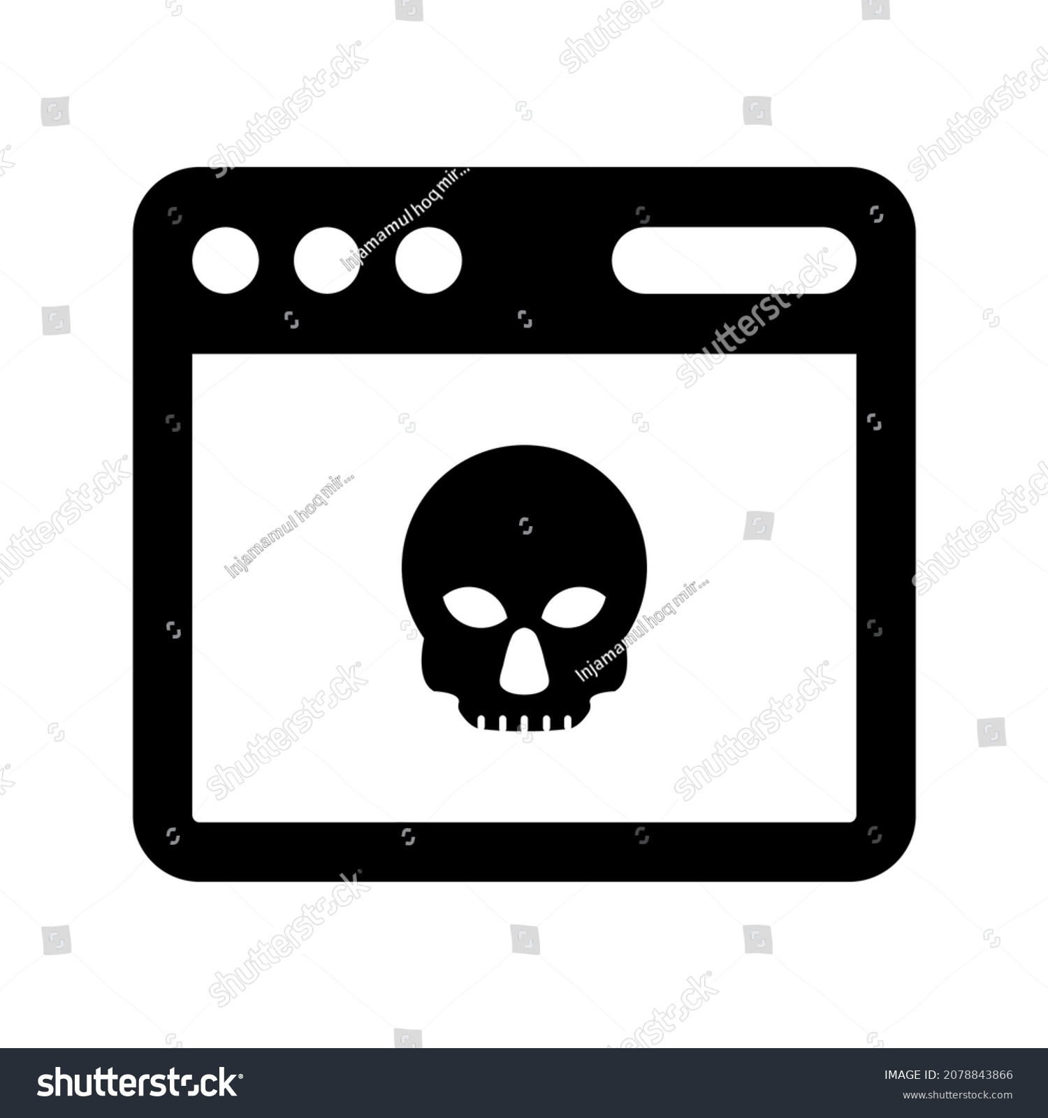 Noxious Skull Web Iconvector Illustration Stock Vector (Royalty Free ...