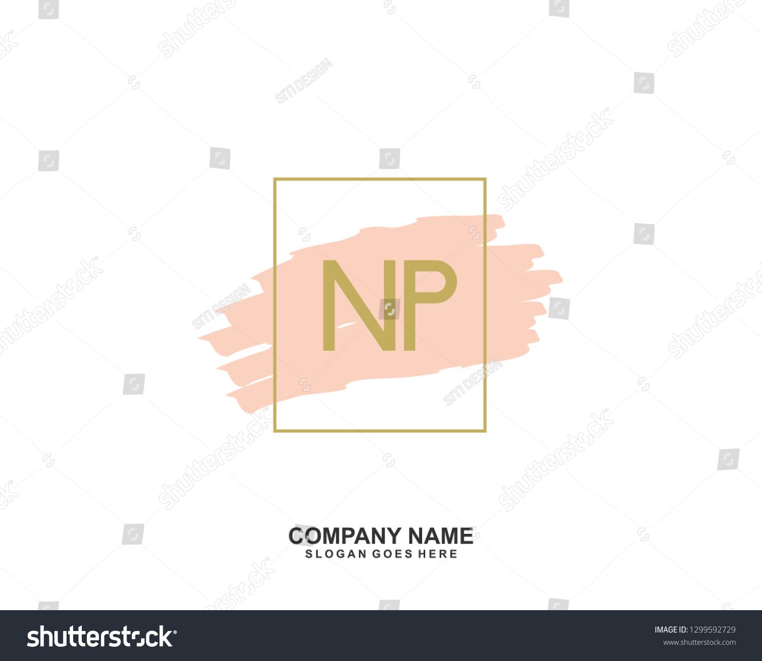 Np Initial Letter Geometric Logo Vector Stock Vector (Royalty Free ...