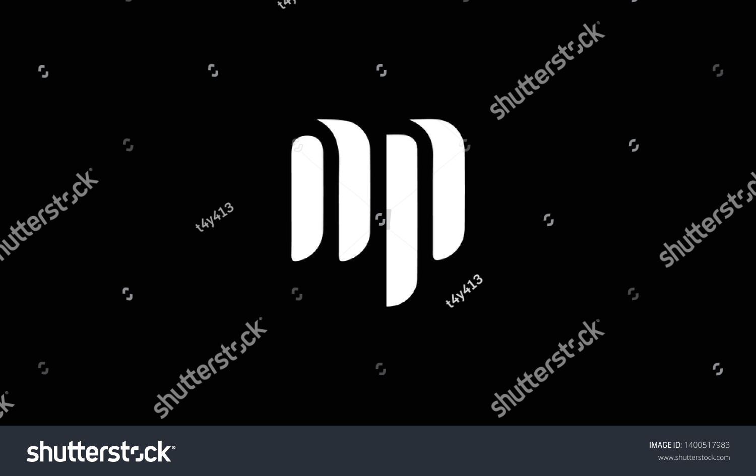 Np Logo Design Template Vector Illustration: เวกเตอร์สต็อก (ปลอดค่า ...