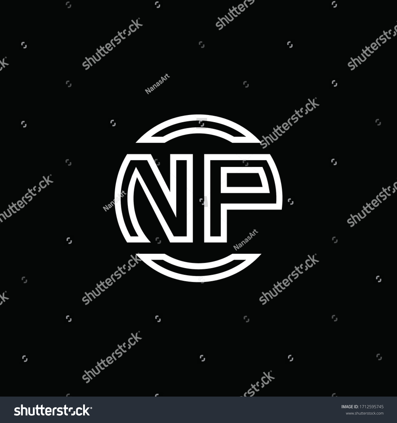 Np Logo Monogram Negative Space Circle Stock Vector (Royalty Free ...