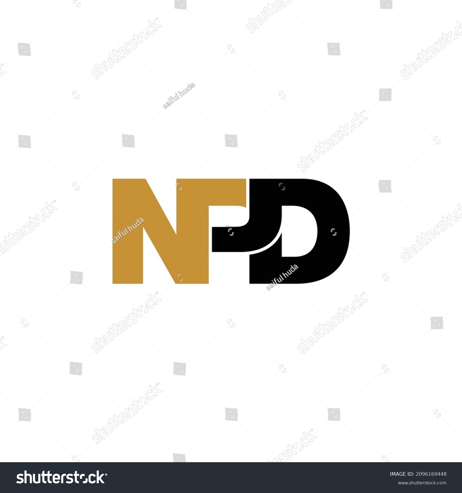 Npd Letter Monogram Logo Design Vector Stock Vector (Royalty Free ...