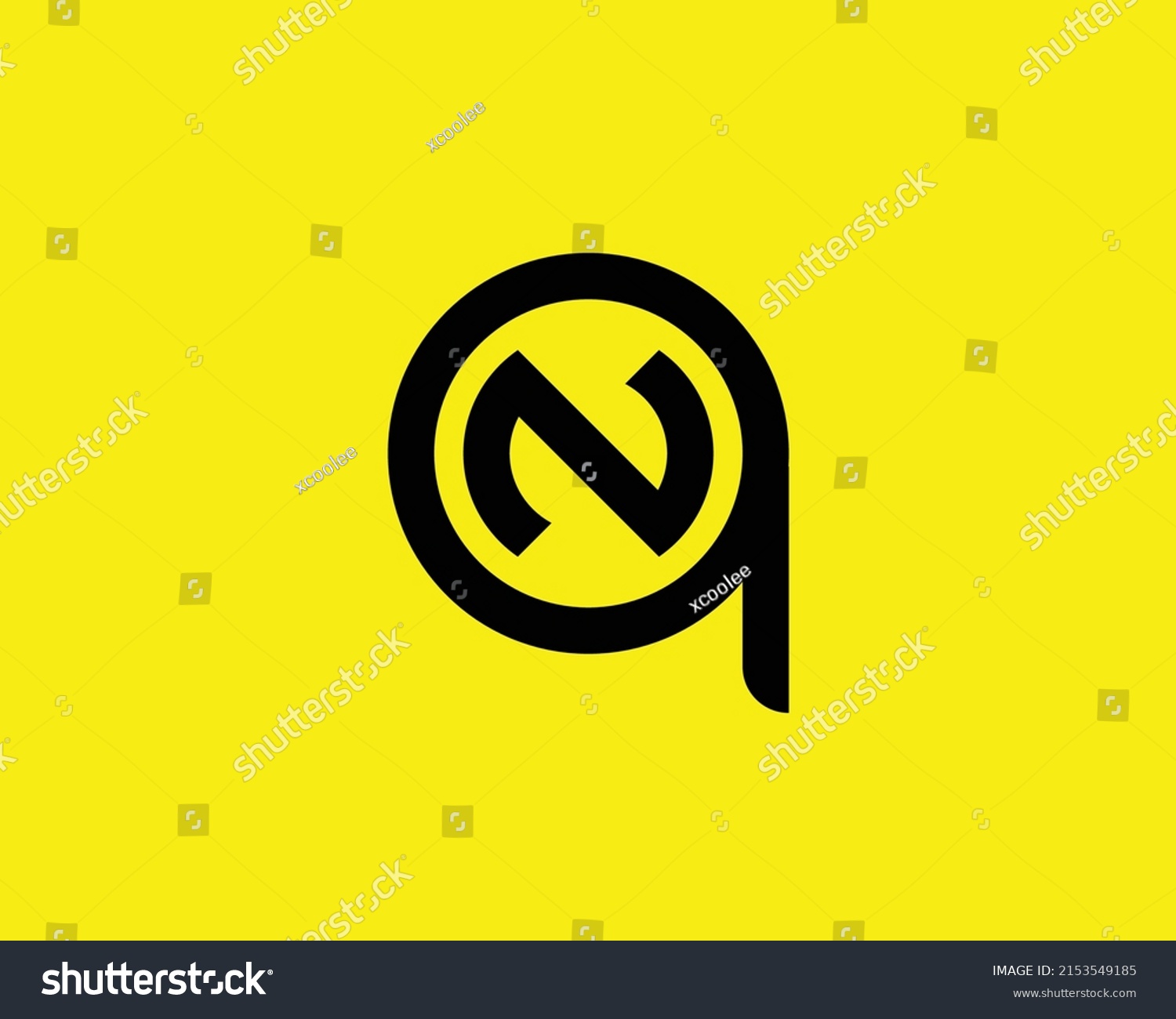 Nq Qn Logo Design Vector Template Stock Vector (Royalty Free ...