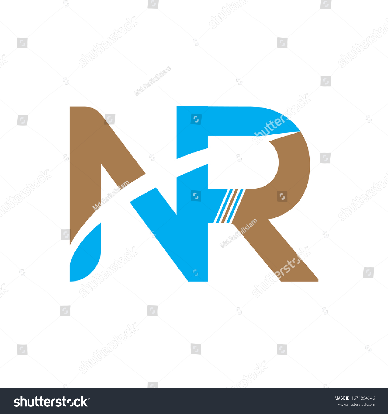 Nrrn Letter Logo Design Vector Creative Stock Vector (Royalty Free ...