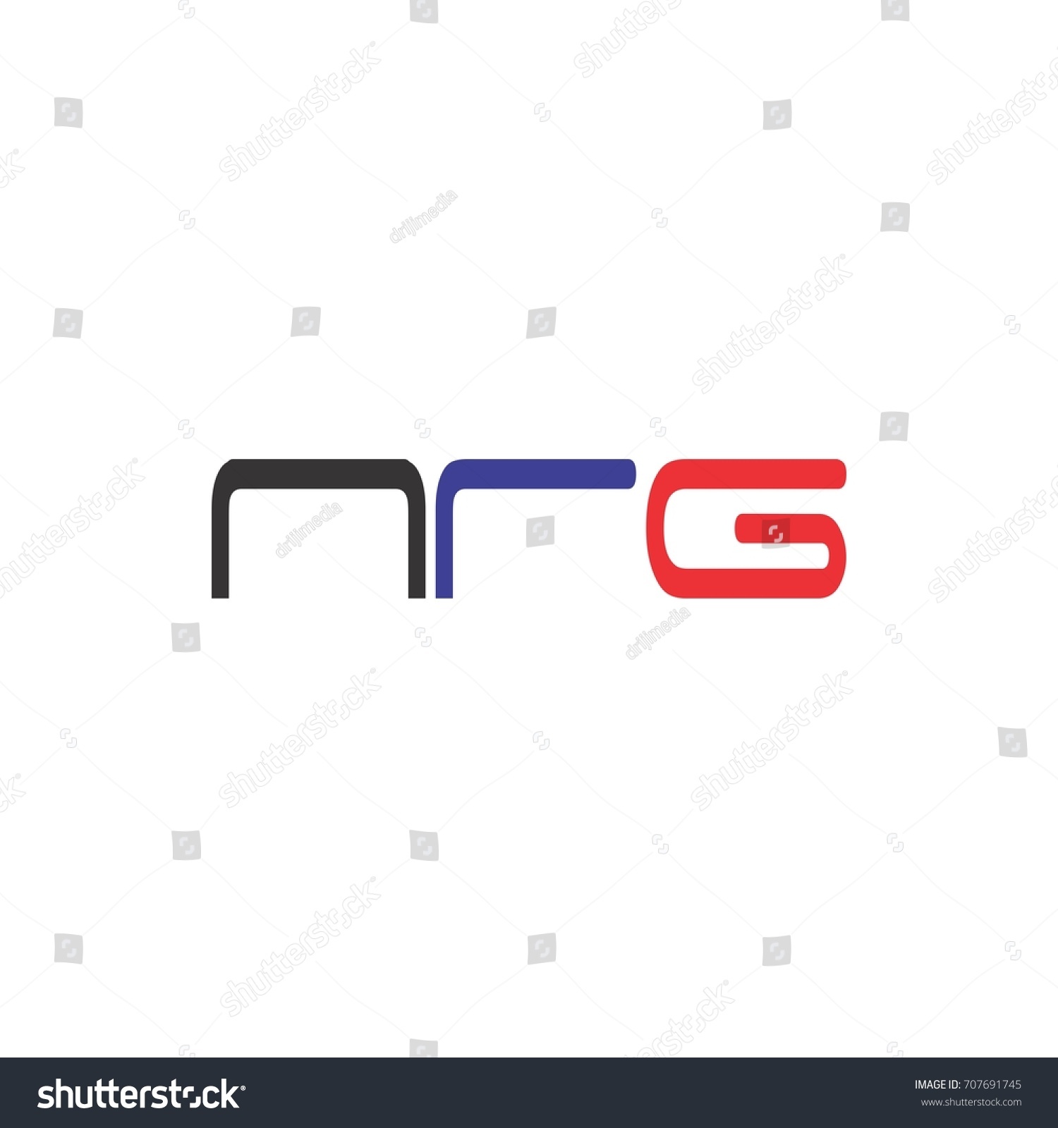 Nrg Letter Logo Design Vector Stock Vector (Royalty Free) 707691745