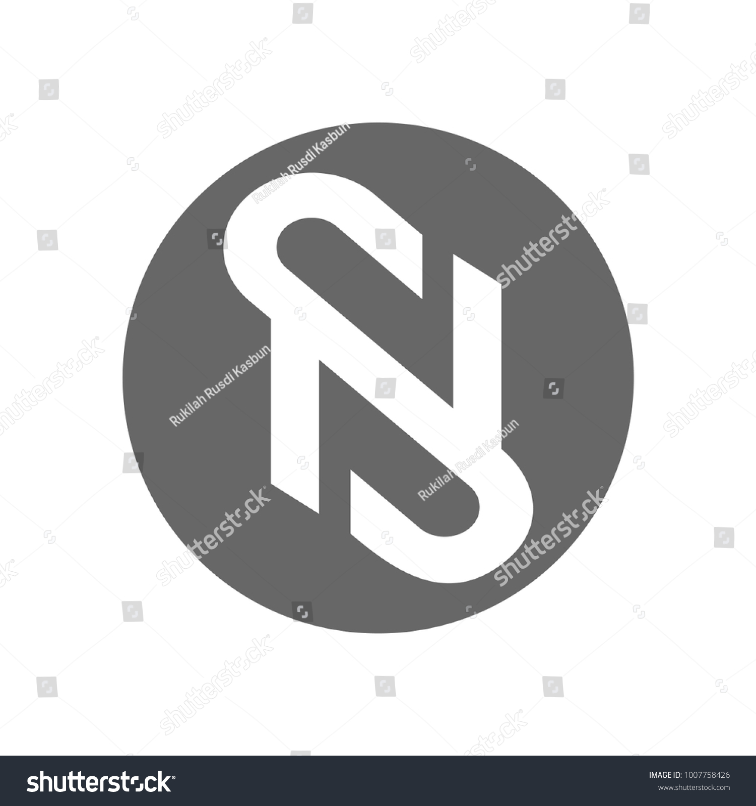 Ns Letter Logo Stock Vector (Royalty Free) 1007758426