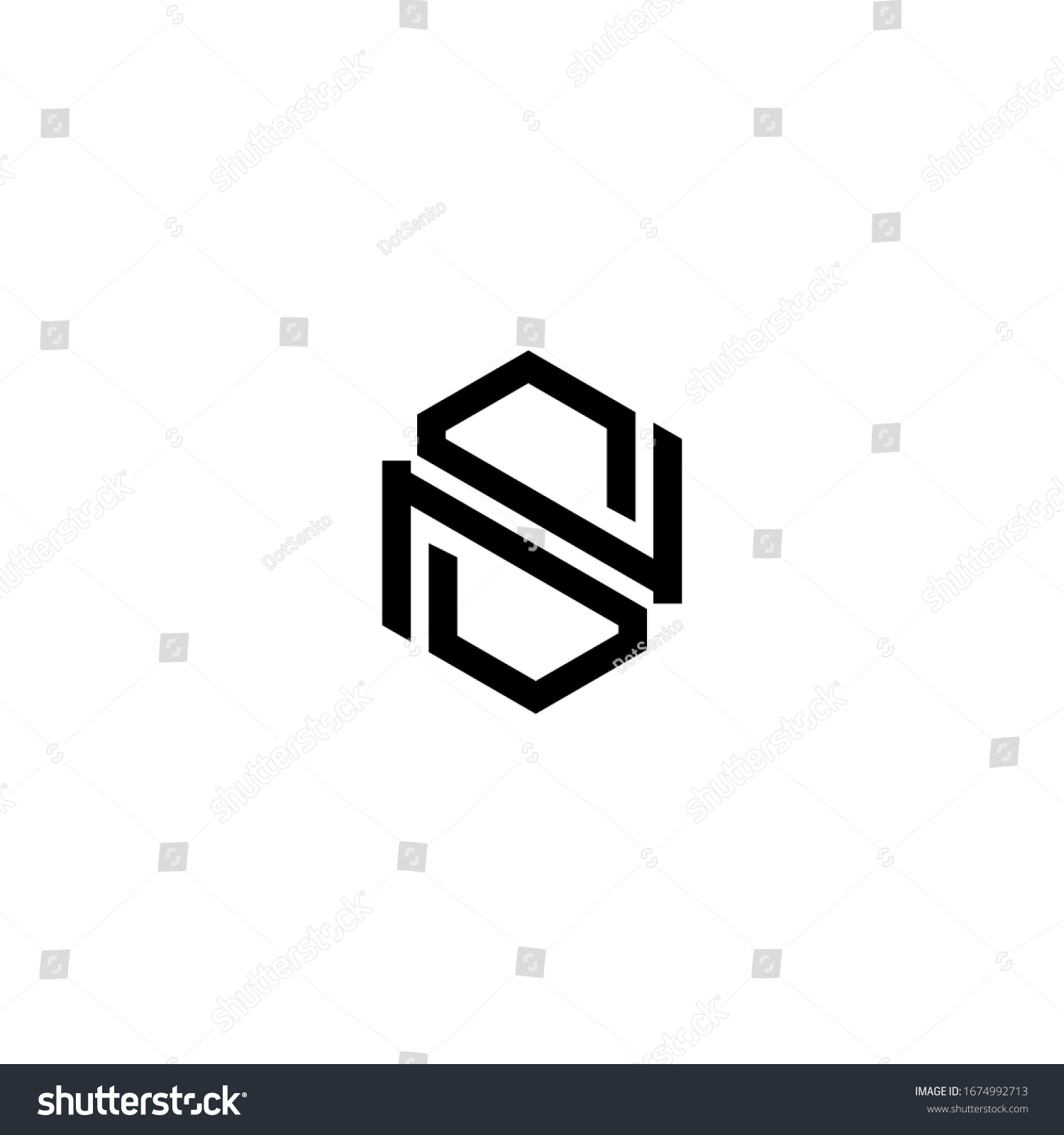 Ns Letter Logo Design Vector Icon Stock Vector (Royalty Free) 1674992713