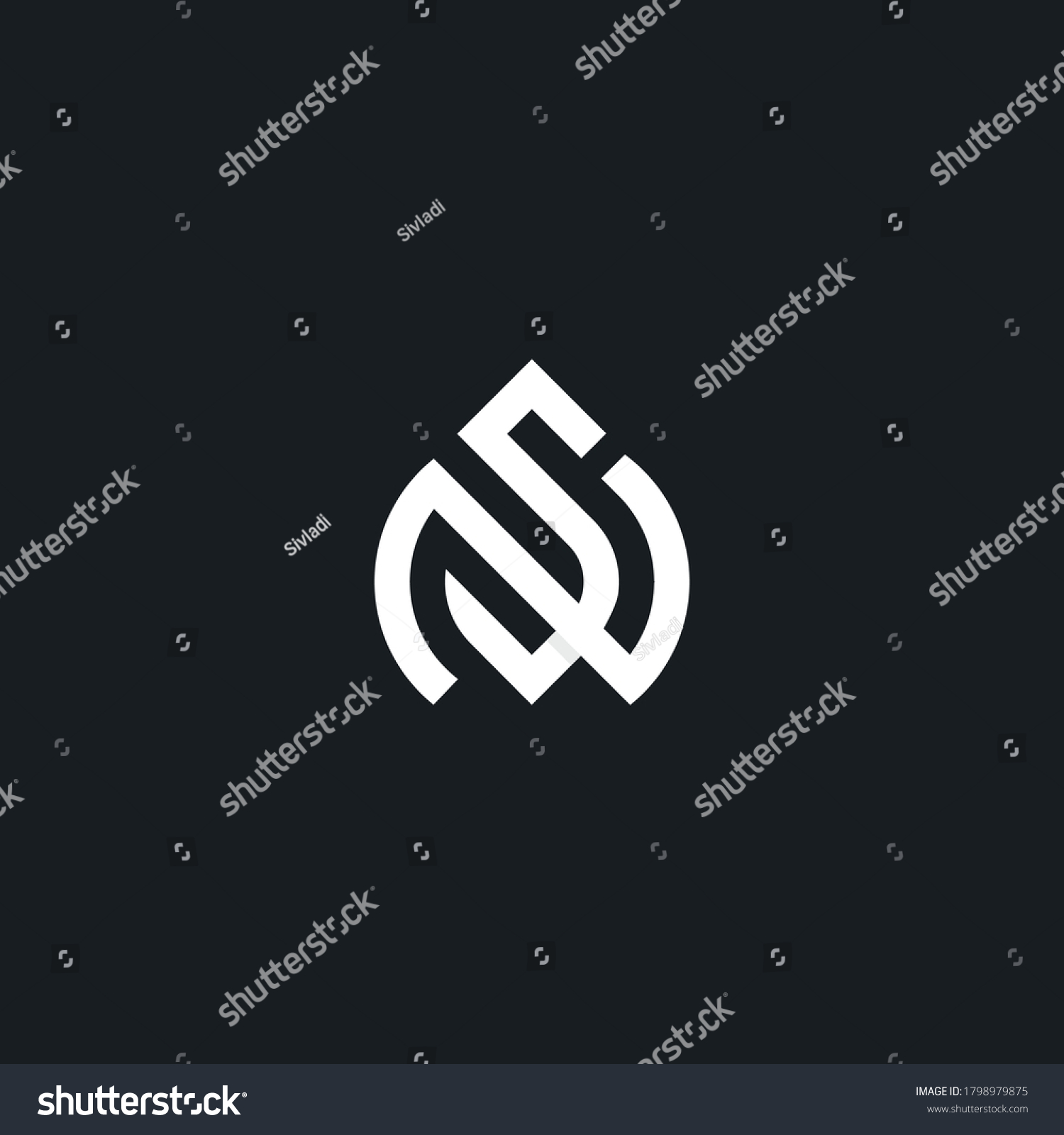 Ns Logo Design Vector Illustration Stock Vector (Royalty Free ...