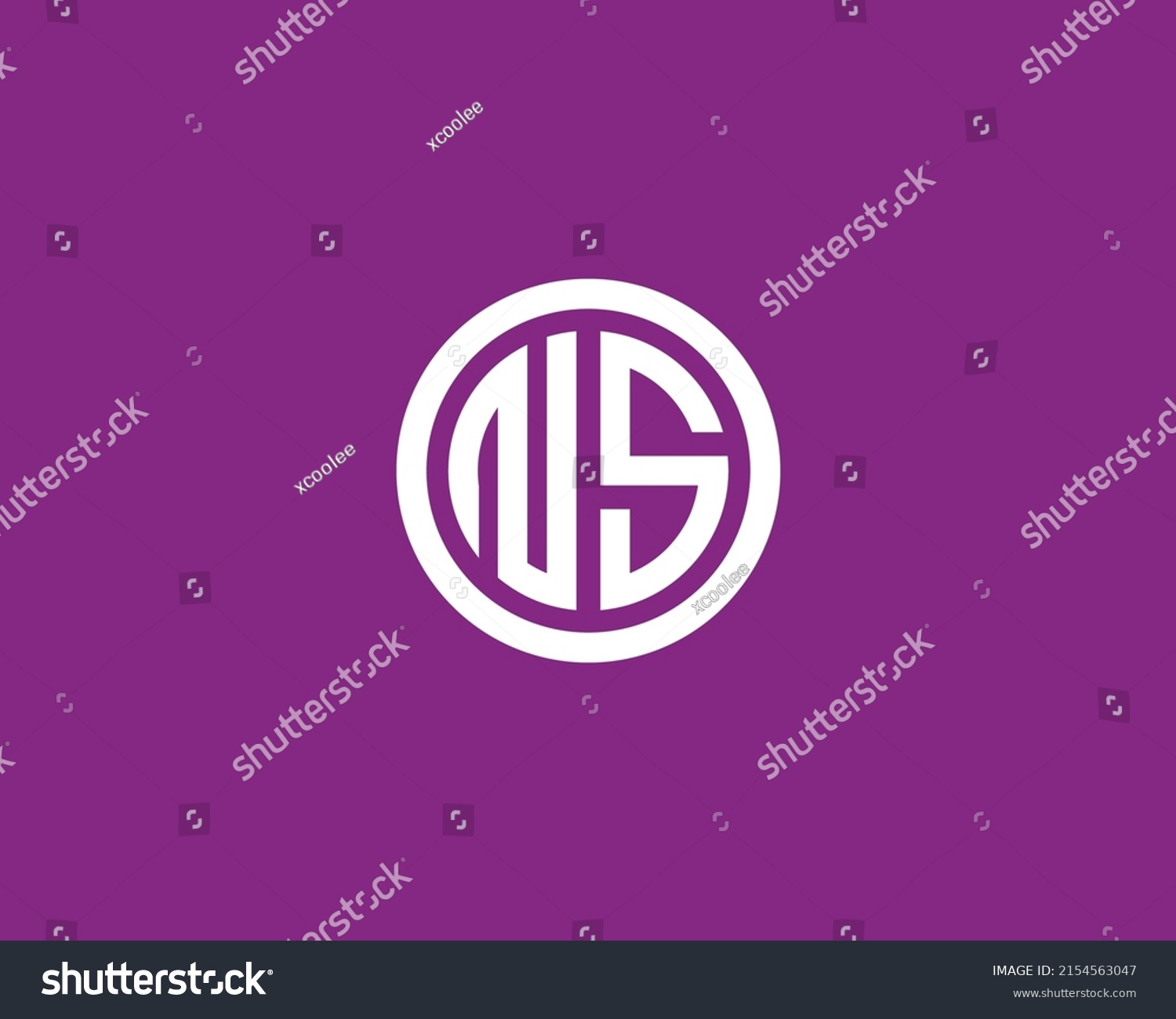 Ns Logo Design Vector Template Stock Vector (Royalty Free) 2154563047 ...