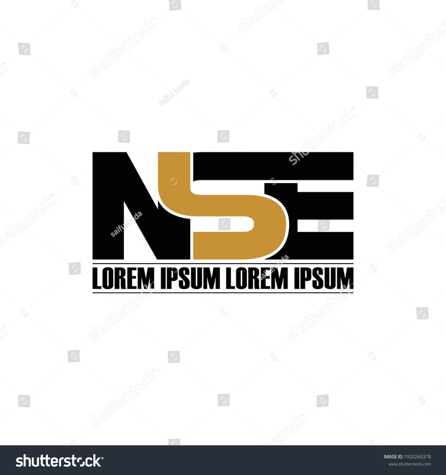 Nse Letter Monogram Logo Design Vector Stock Vector (Royalty Free ...